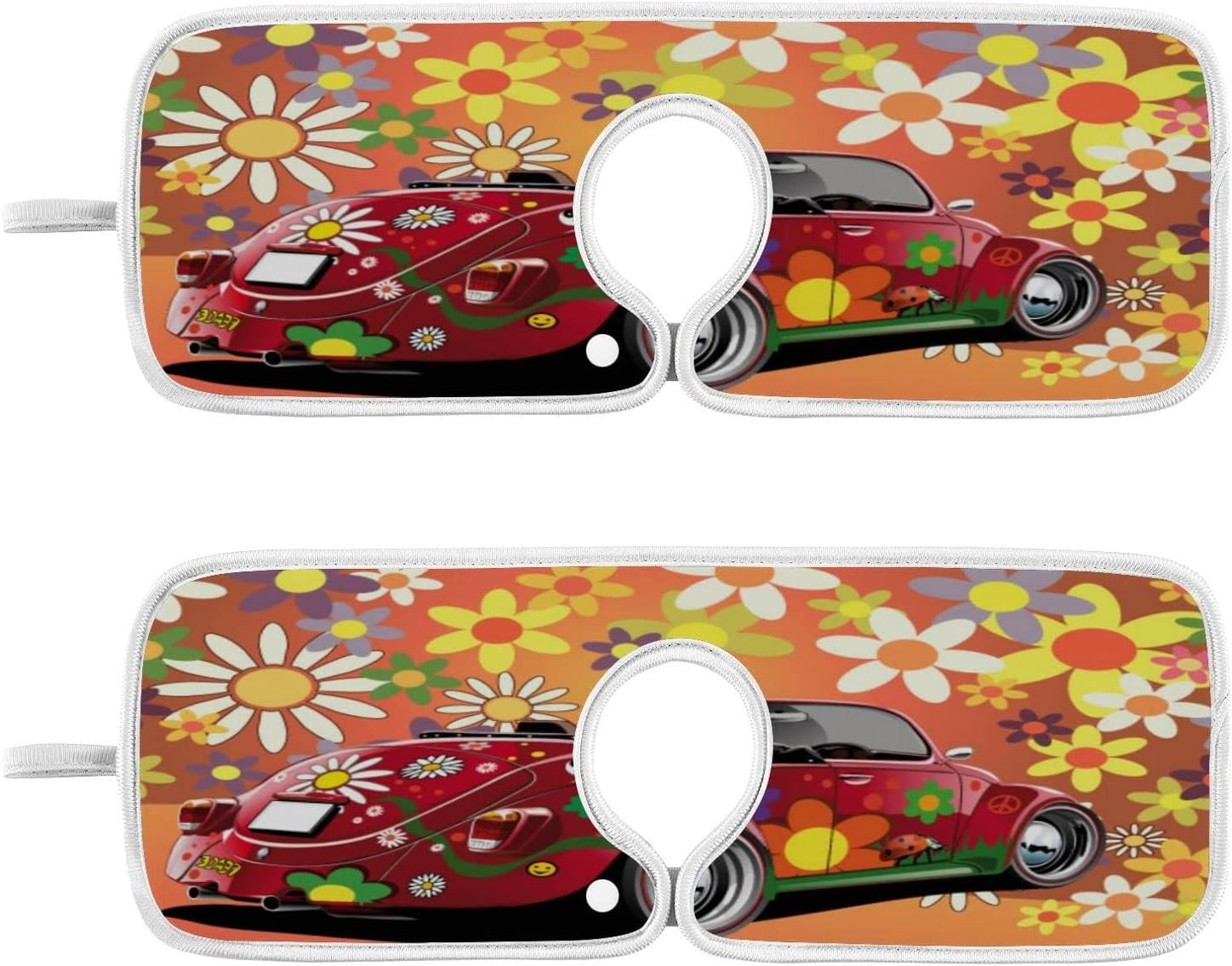 Coolnut Flower Cars Funny Sink Splash Guard for Faucet 2 Packs Faucet ...