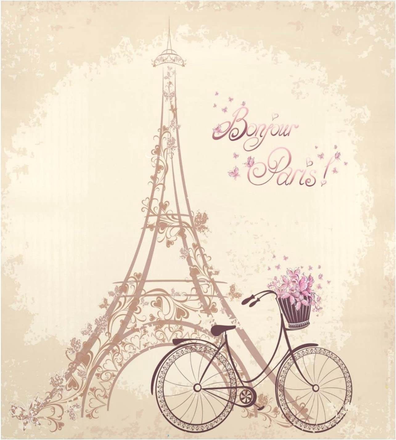 Coolnut Flower Eiffel Tower Dishwasher Magnet Cover 23"Wx26"H ...
