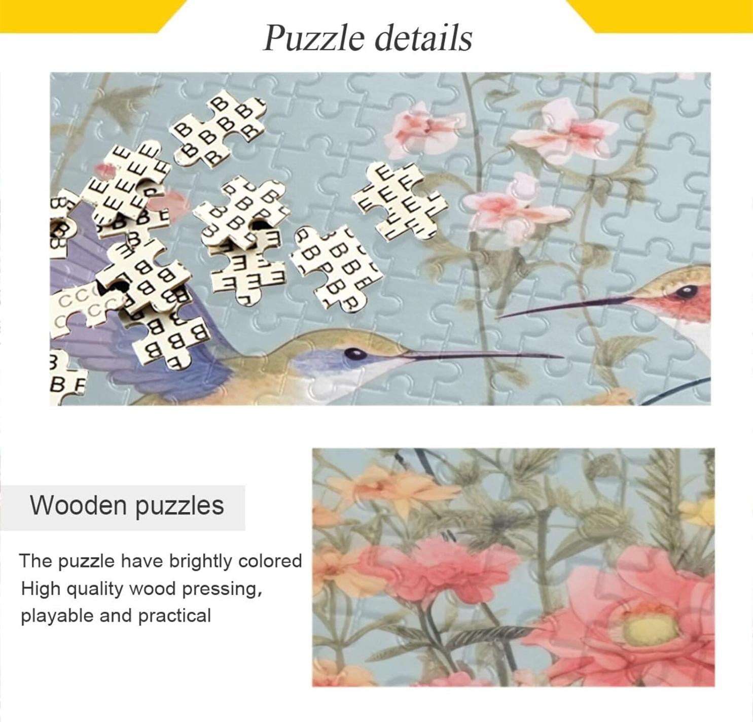 Coolnut Flowers & Birds Puzzles for Adults and Kids 500 Pieces, Wooden ...