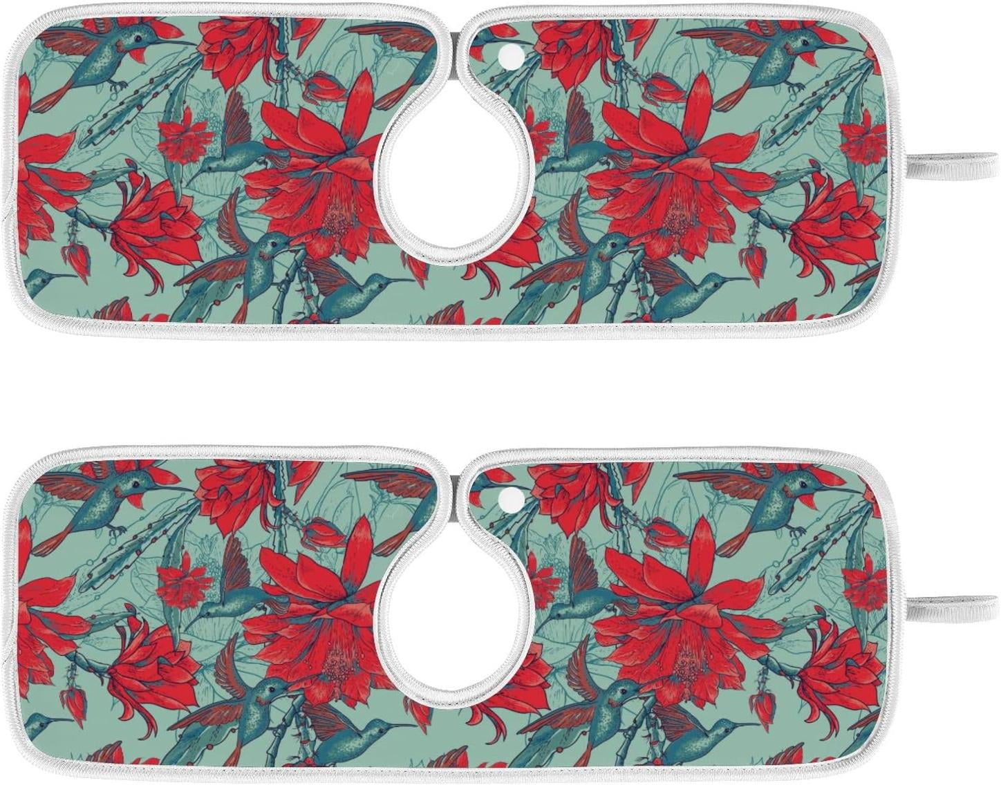 Coolnut Flowers Birds Summer Sink Splash Guard for Faucet 2 Packs ...