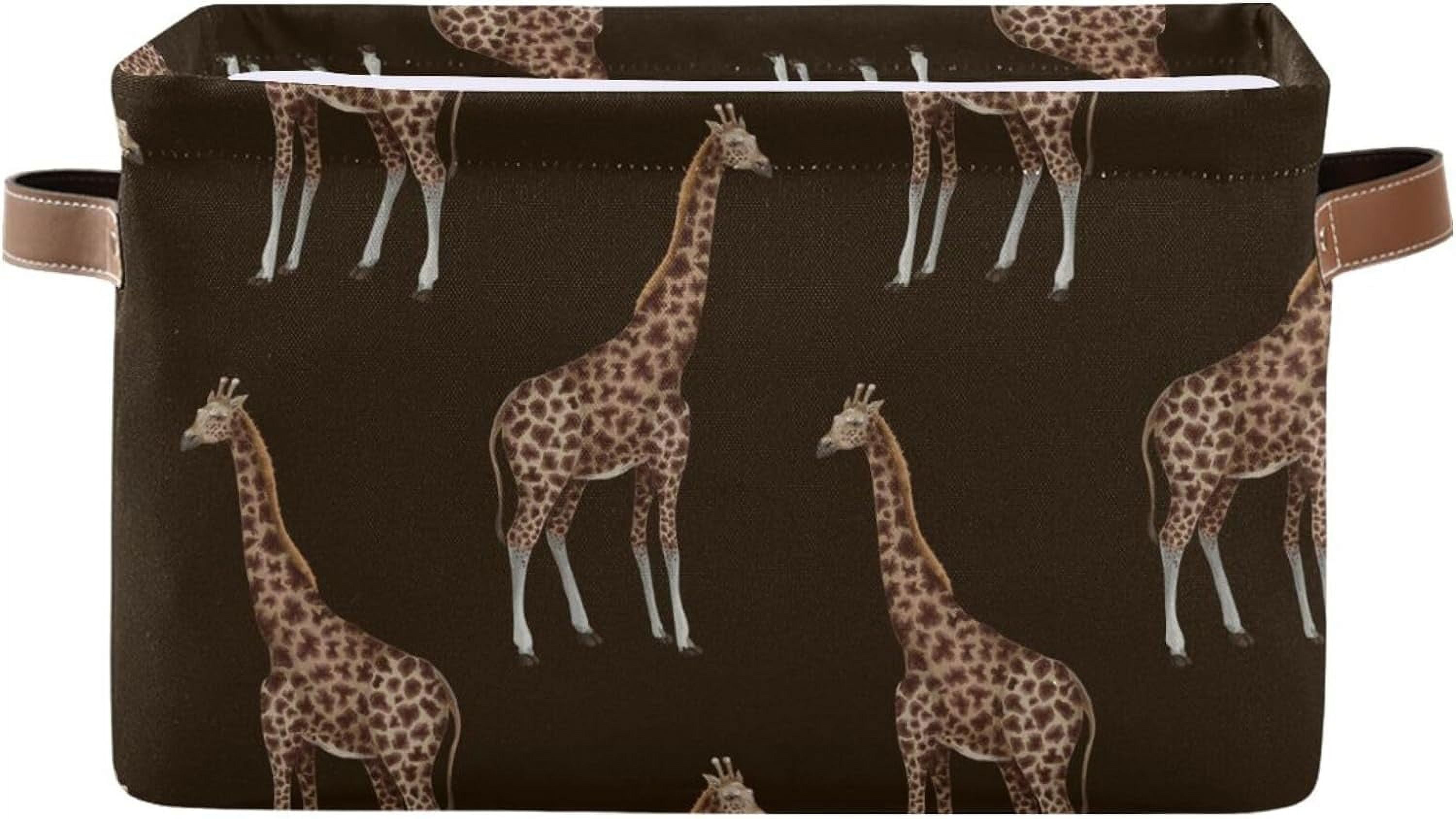 Coolnut Foldable Storage Bin Giraffe Fabric Storage Baskets Collapsible ...