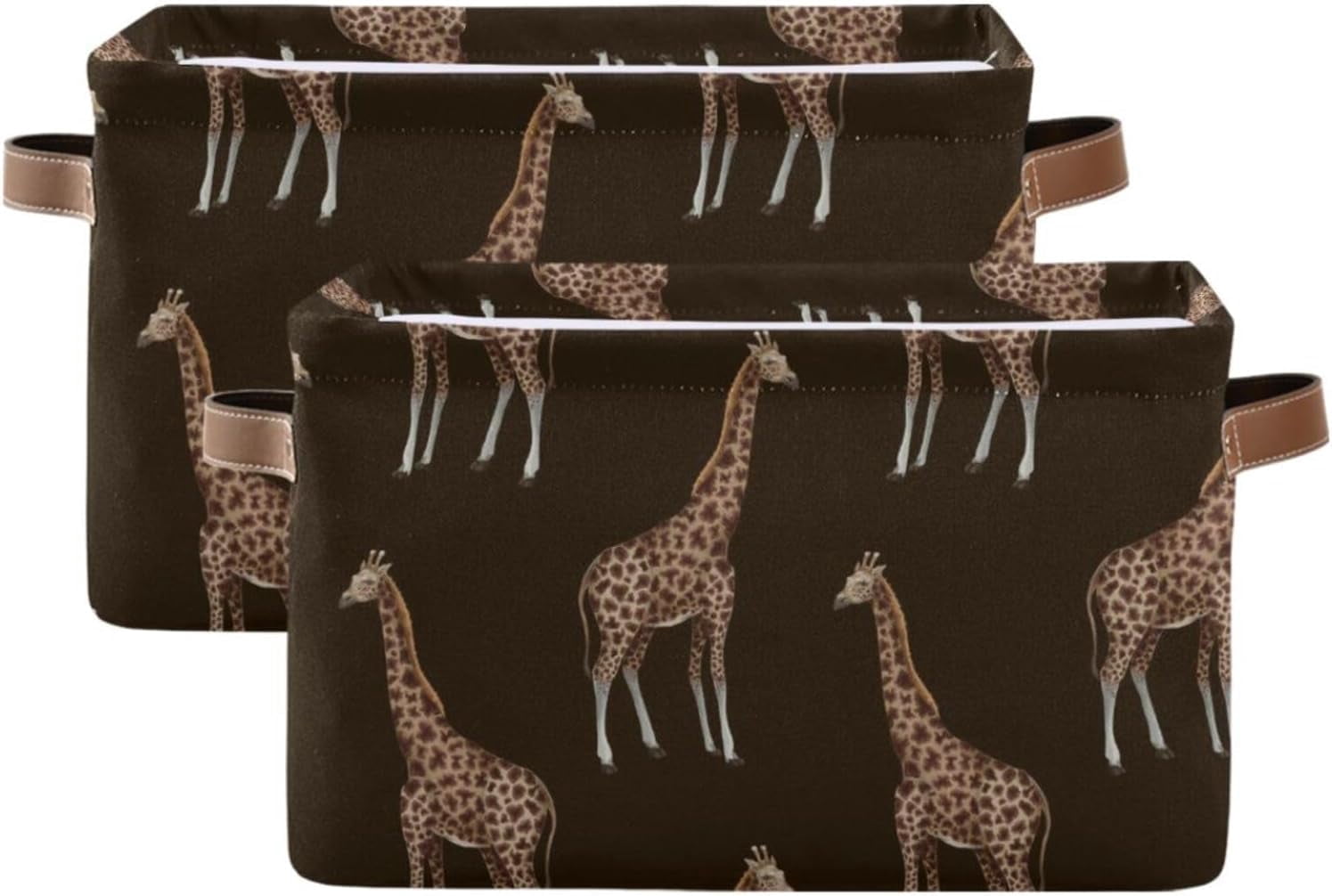 Coolnut Foldable Storage Bin Giraffe Fabric Storage Baskets Collapsible ...