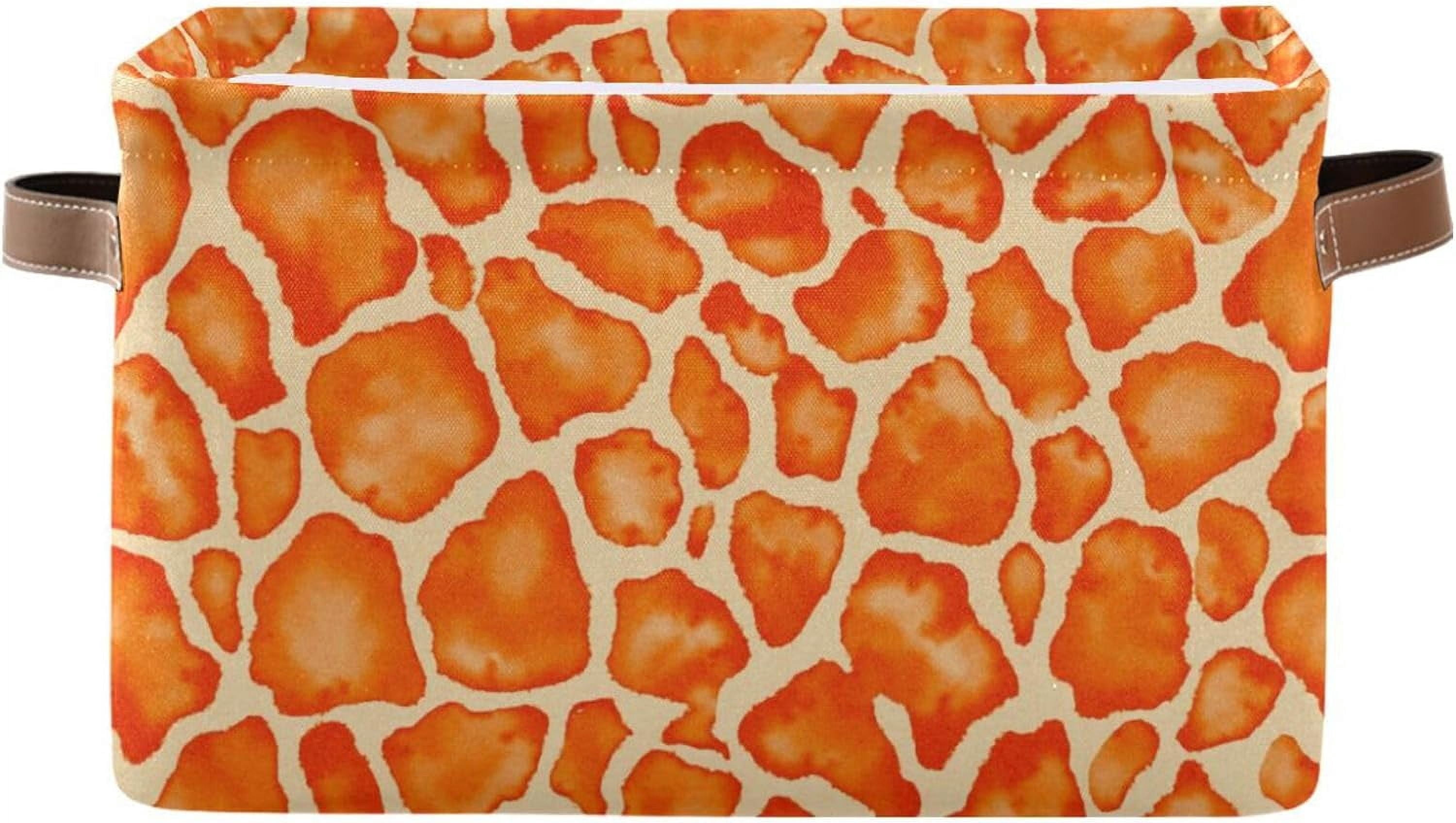 Coolnut Foldable Storage Bin Giraffe Skin Fabric Storage Baskets ...