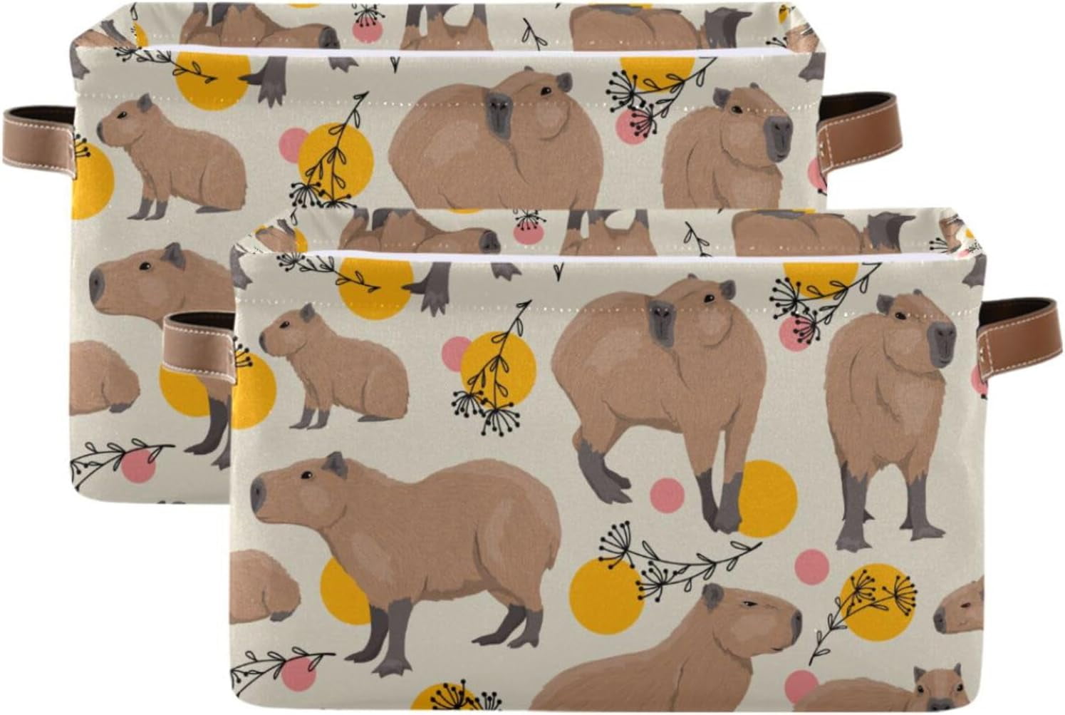 Coolnut Foldable Storage Bin South America Capybaras Fabric Storage ...