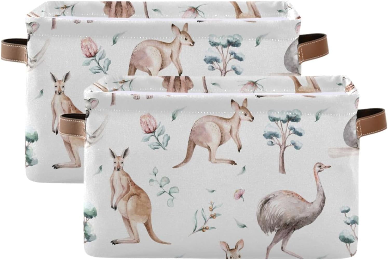 Coolnut Foldable Storage Bins Australian Kangaroo Fabric Storage ...
