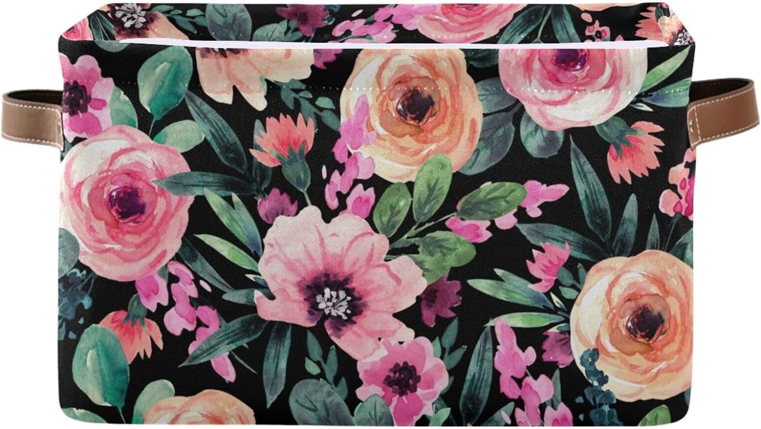 Coolnut Foldable Storage Bins Beautiful Floral Fabric Storage Baskets ...