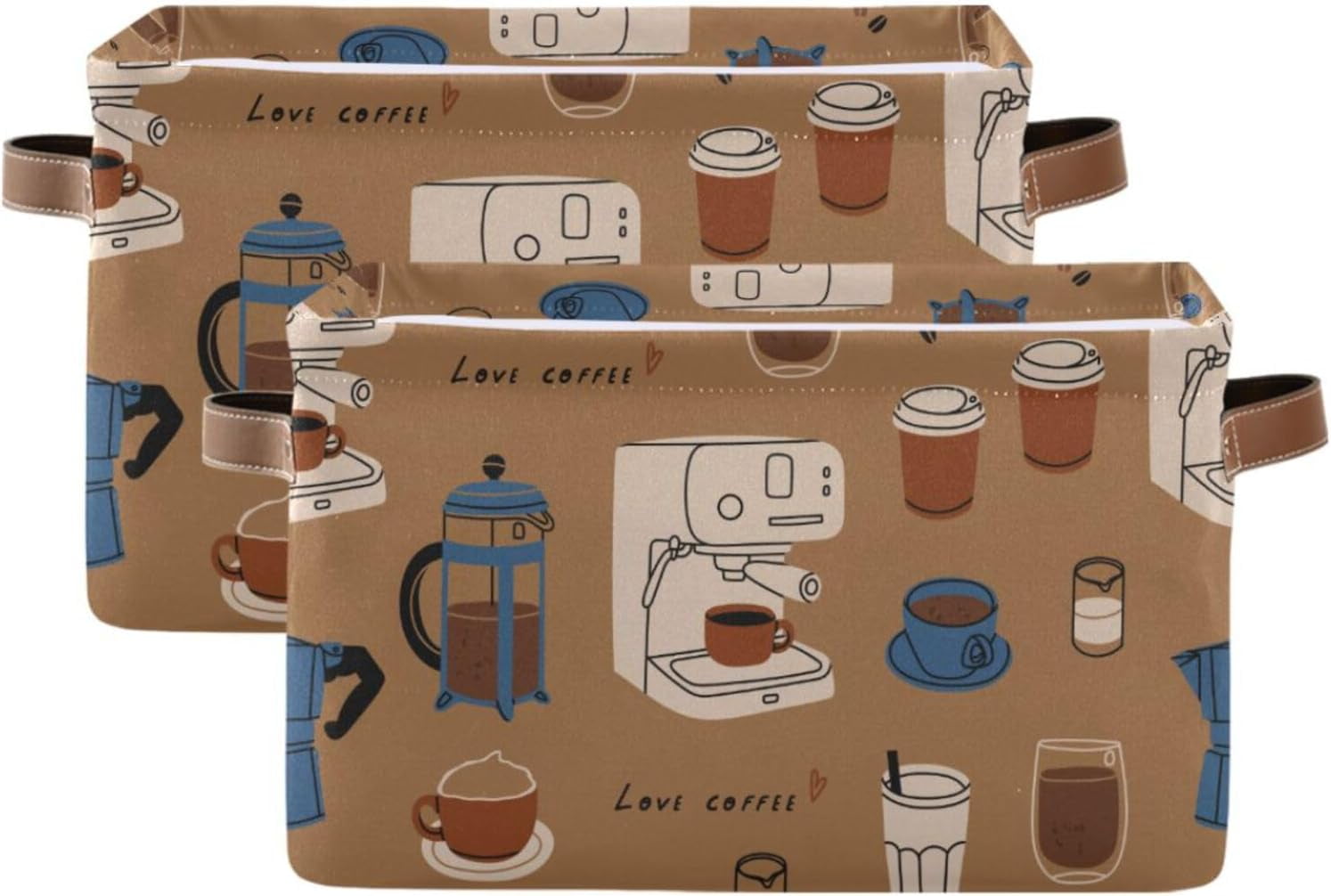 Coolnut Foldable Storage Bins Coffee Brewing Equipment Fabric Storage ...