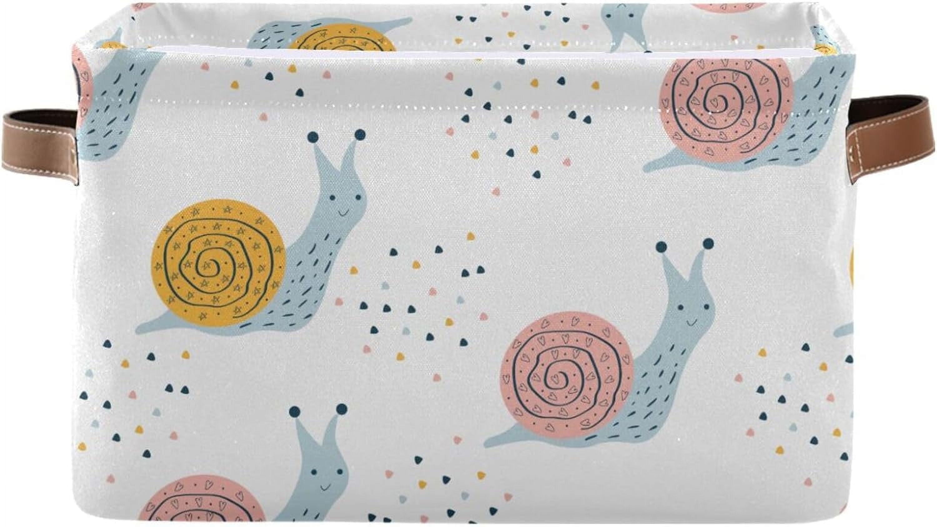 Coolnut Foldable Storage Bins Cute Funny Snail Fabric Storage Baskets ...