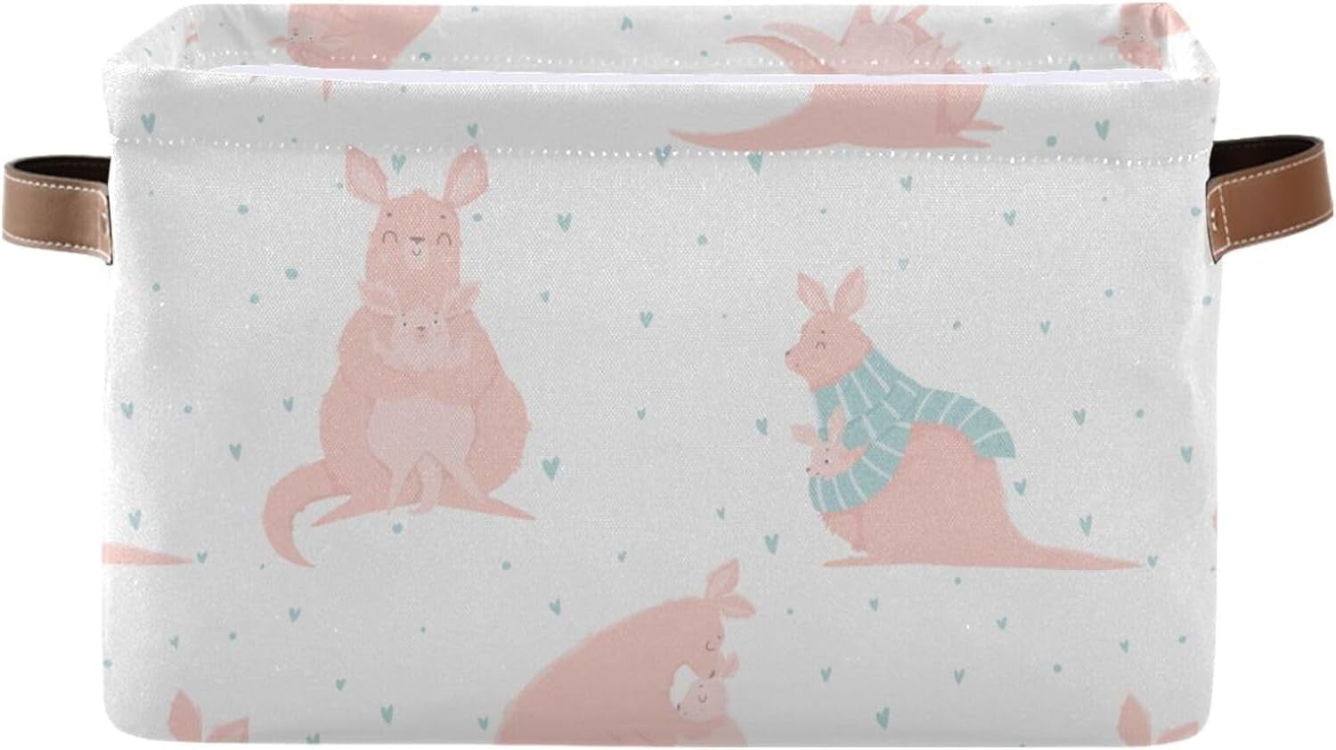 Coolnut Foldable Storage Bins Cute Kangaroo Fabric Storage Baskets ...