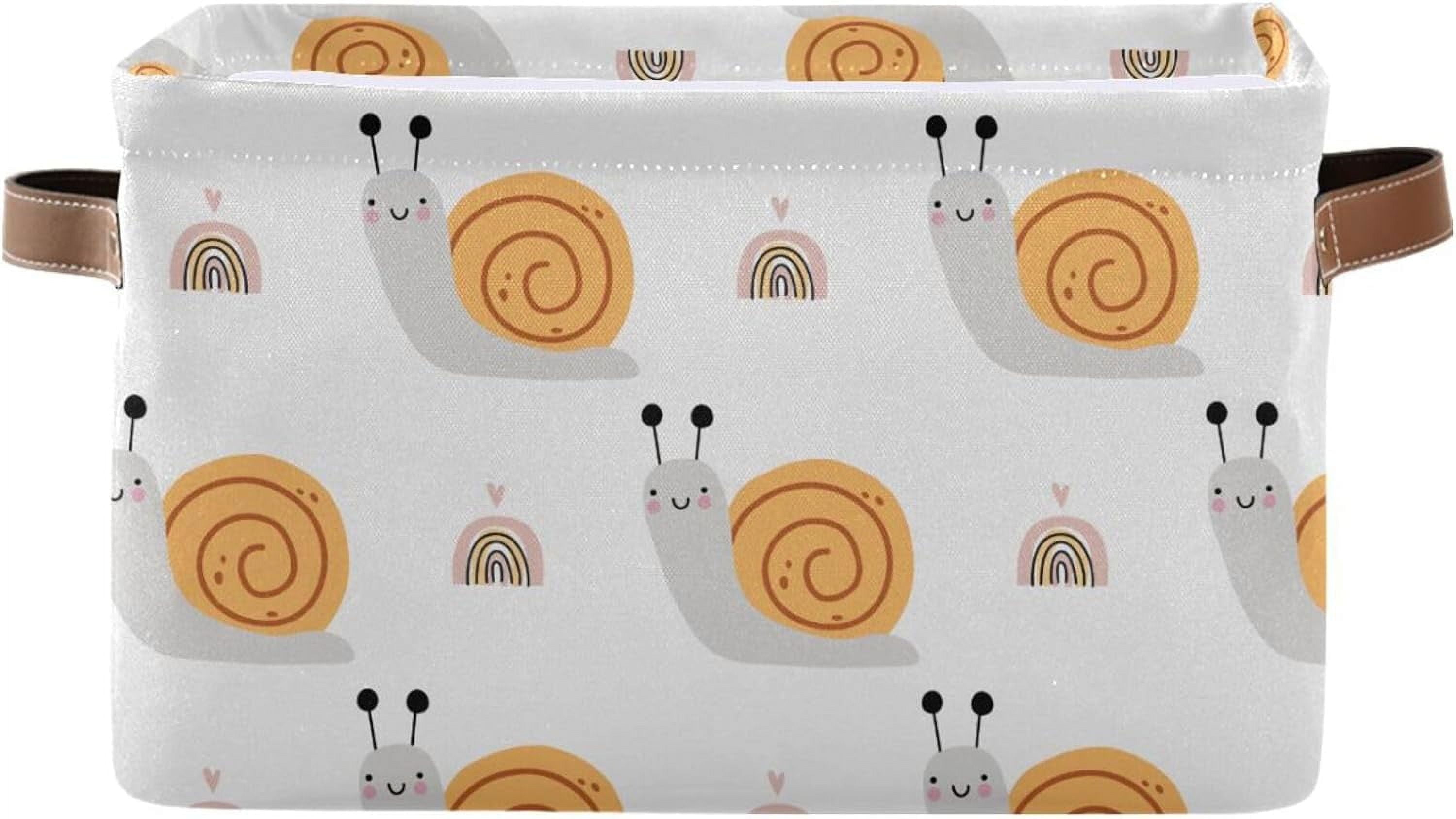Coolnut Foldable Storage Bins Cute Snail Fabric Storage Baskets ...