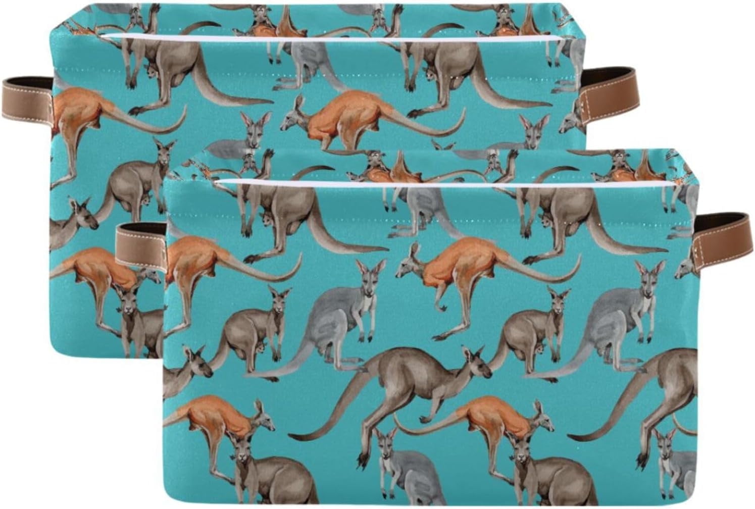 Coolnut Foldable Storage Bins Exotic Kangaroo Fabric Storage Baskets ...