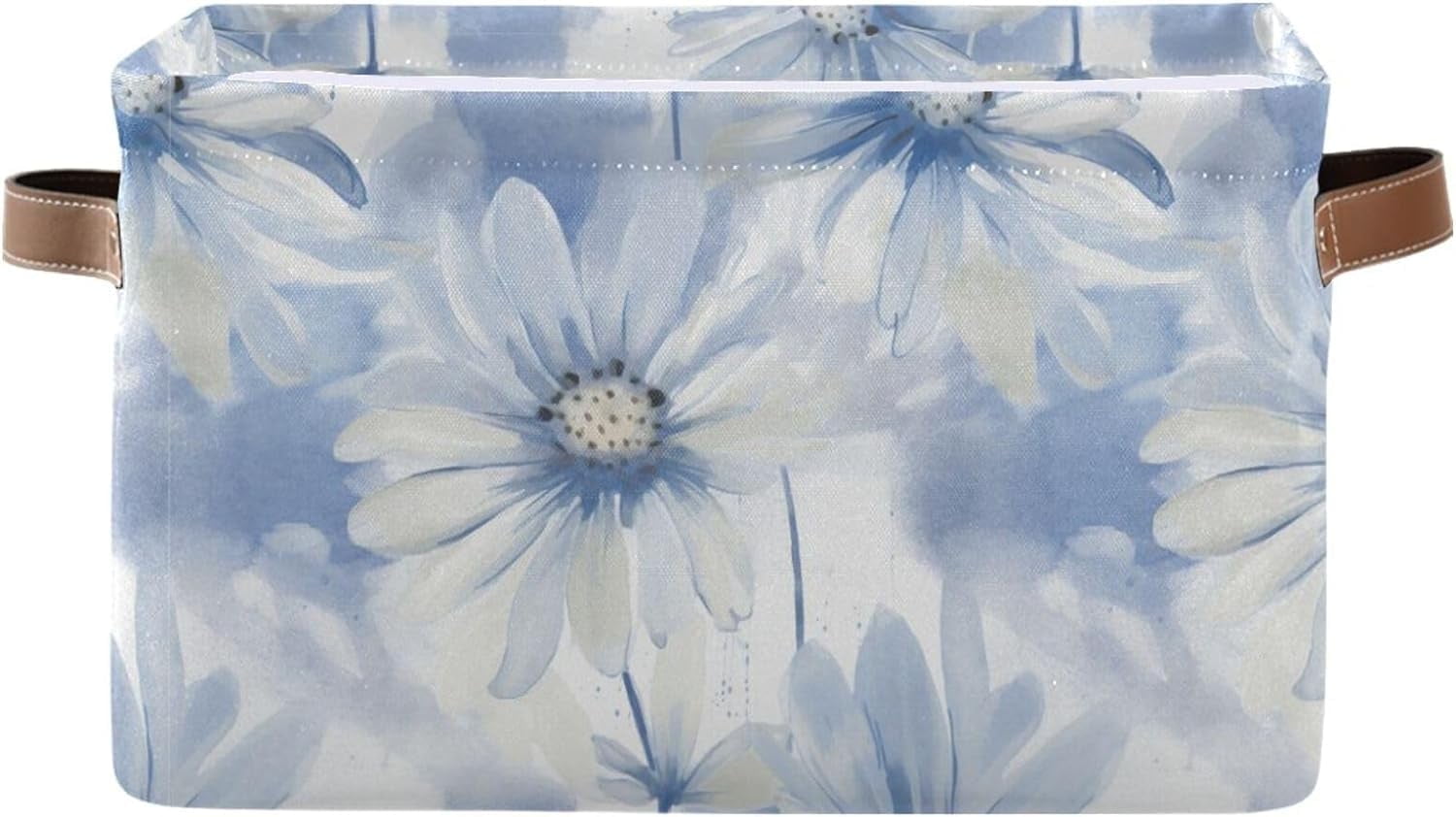 Coolnut Foldable Storage Bins French Blue Wild Flowers Fabric Storage ...
