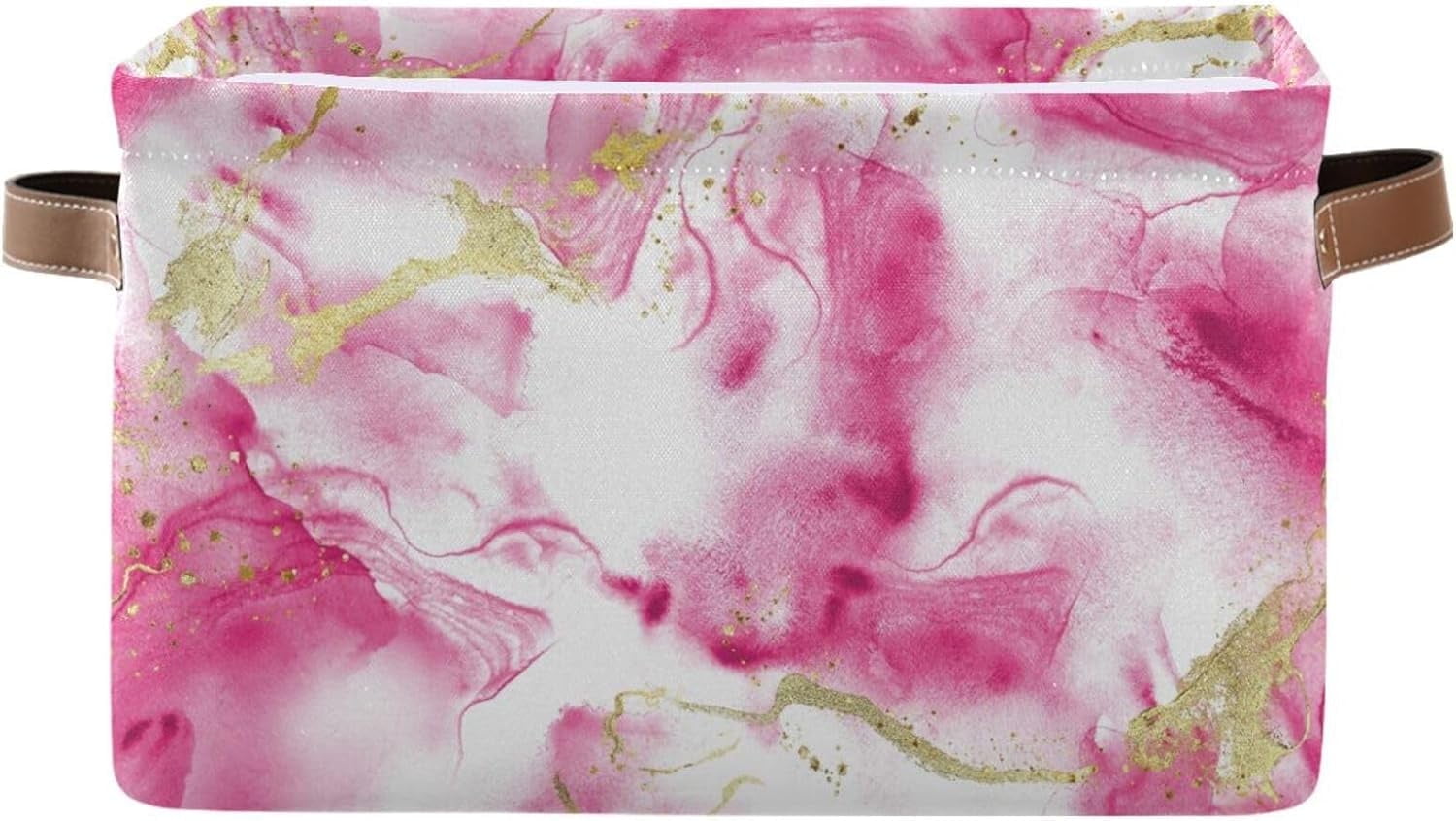 Coolnut Foldable Storage Bins Pink Golden Glitter Splashes Fabric ...