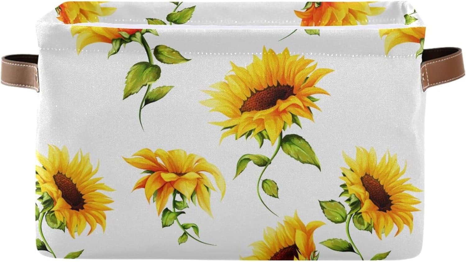Coolnut Foldable Storage Bins Sunflowers Fabric Storage Baskets ...