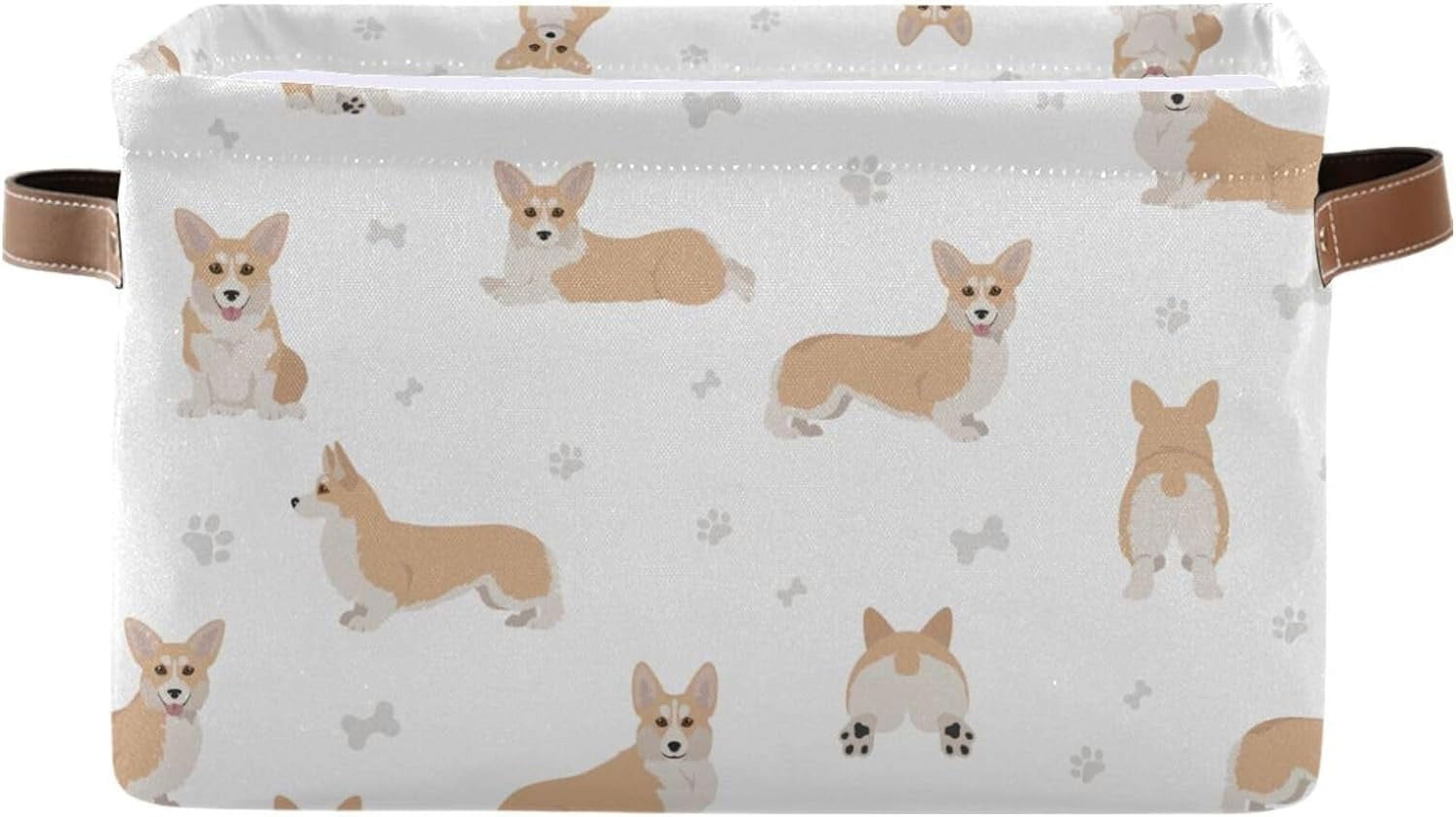 Coolnut Foldable Storage Bins Welsh Corgi Dog Fabric Storage Baskets ...