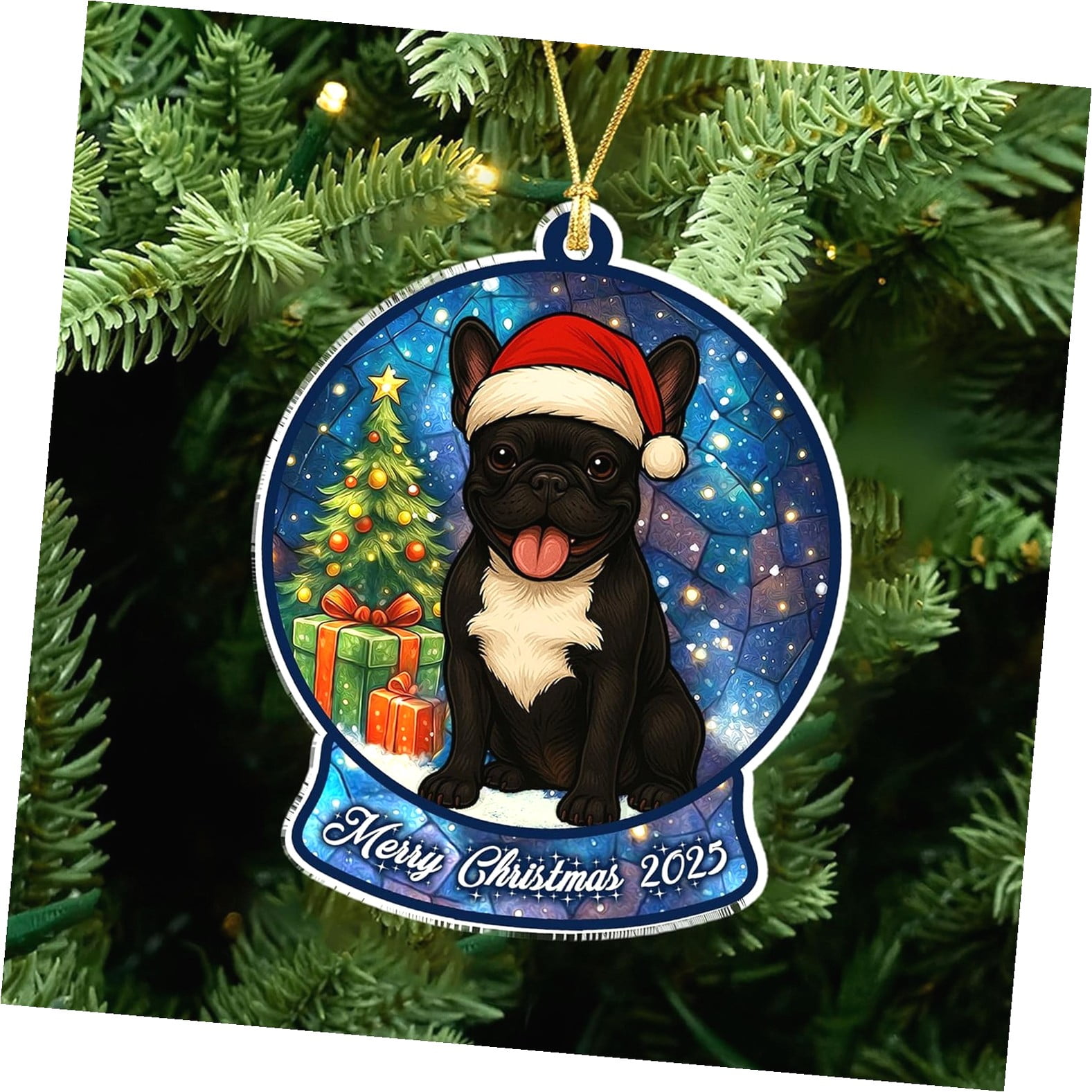 Coolnut French 2025 – Frenchie Ornament for Christmas Tree, French for ...