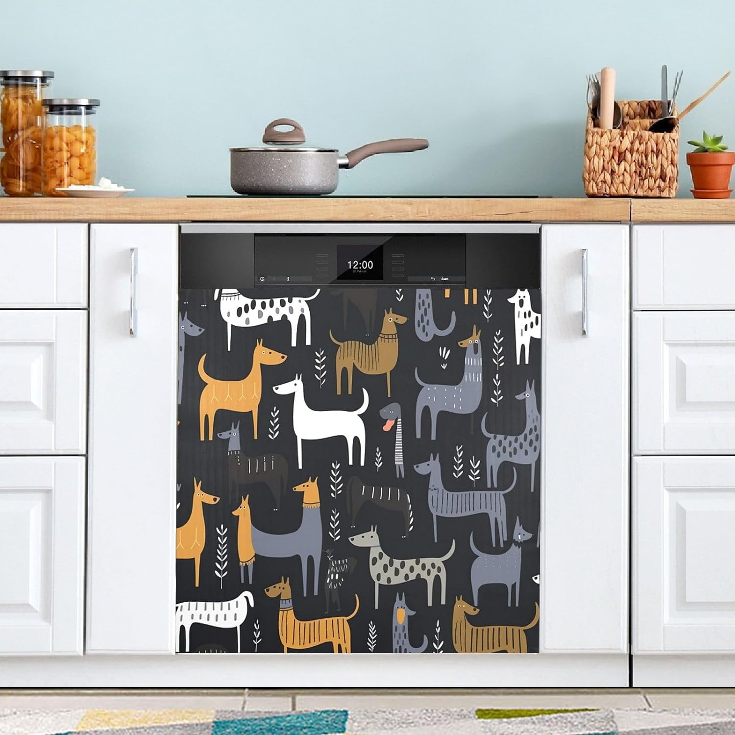 Coolnut Funny Dogs Dishwasher Magnet Cover, Kitchen Dish Washer Door ...