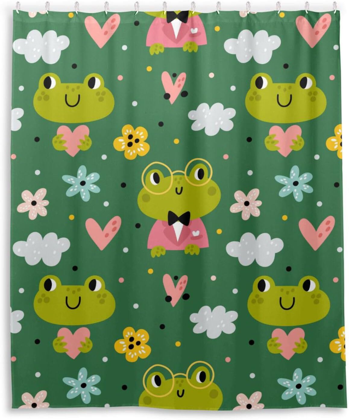 Coolnut Funny Frogs Bathroom Waterproof Shower Curtain Set Bathtub ...