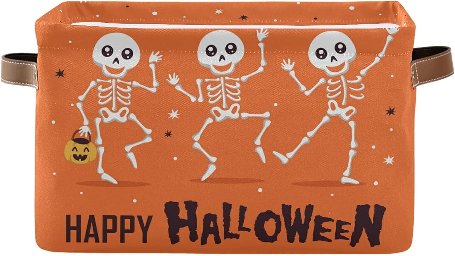 Coolnut Funny Halloween Skeleton Foldable Storage Basket for Shelves ...