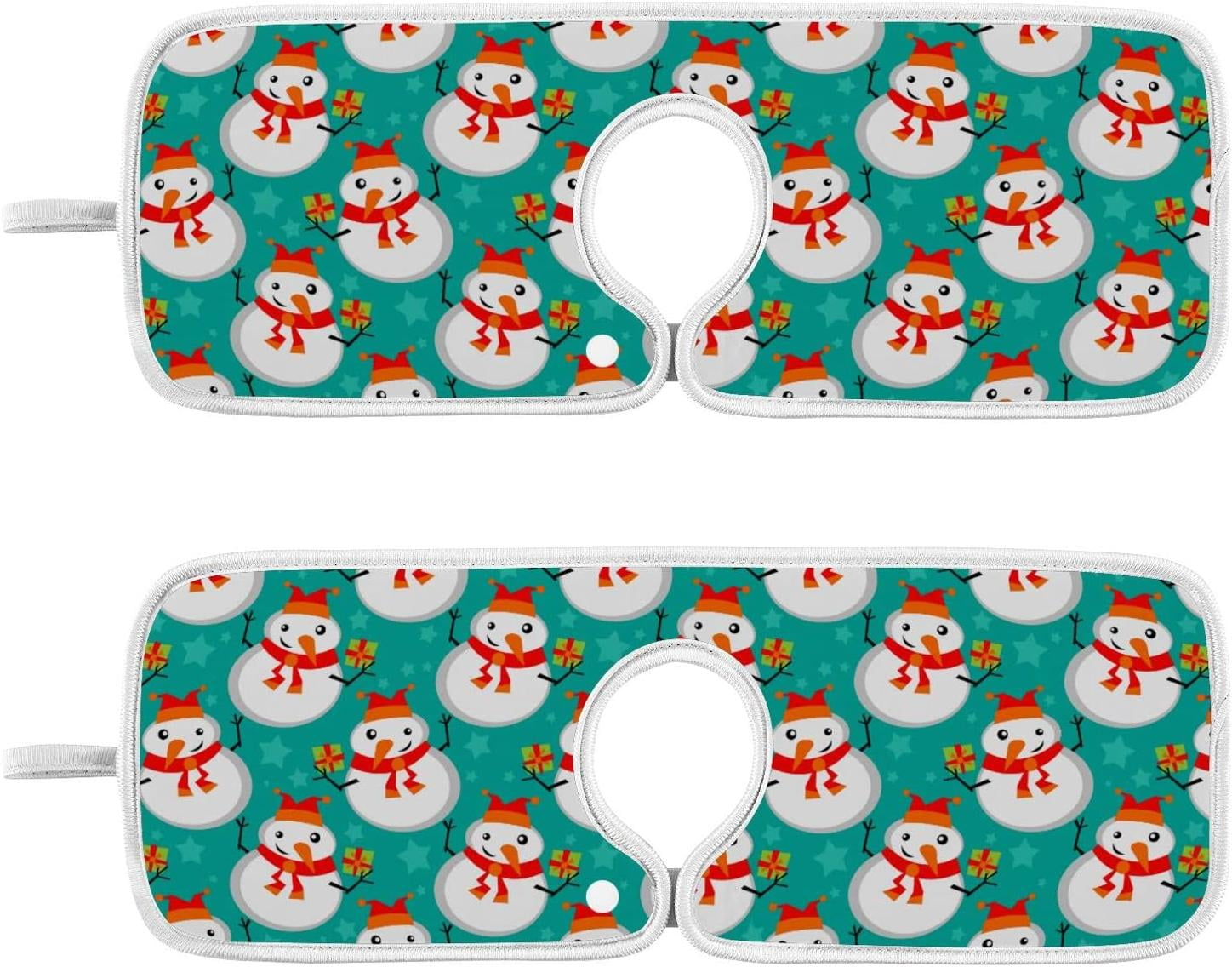 Coolnut Funny Snowman Sink Splash Guard for Faucet 2 Packs Faucet ...