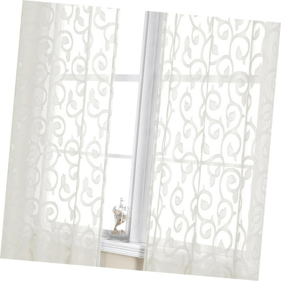 Coolnut Furman Sheer Curtains 63 inch Length for Bedroom Living Room 2 ...