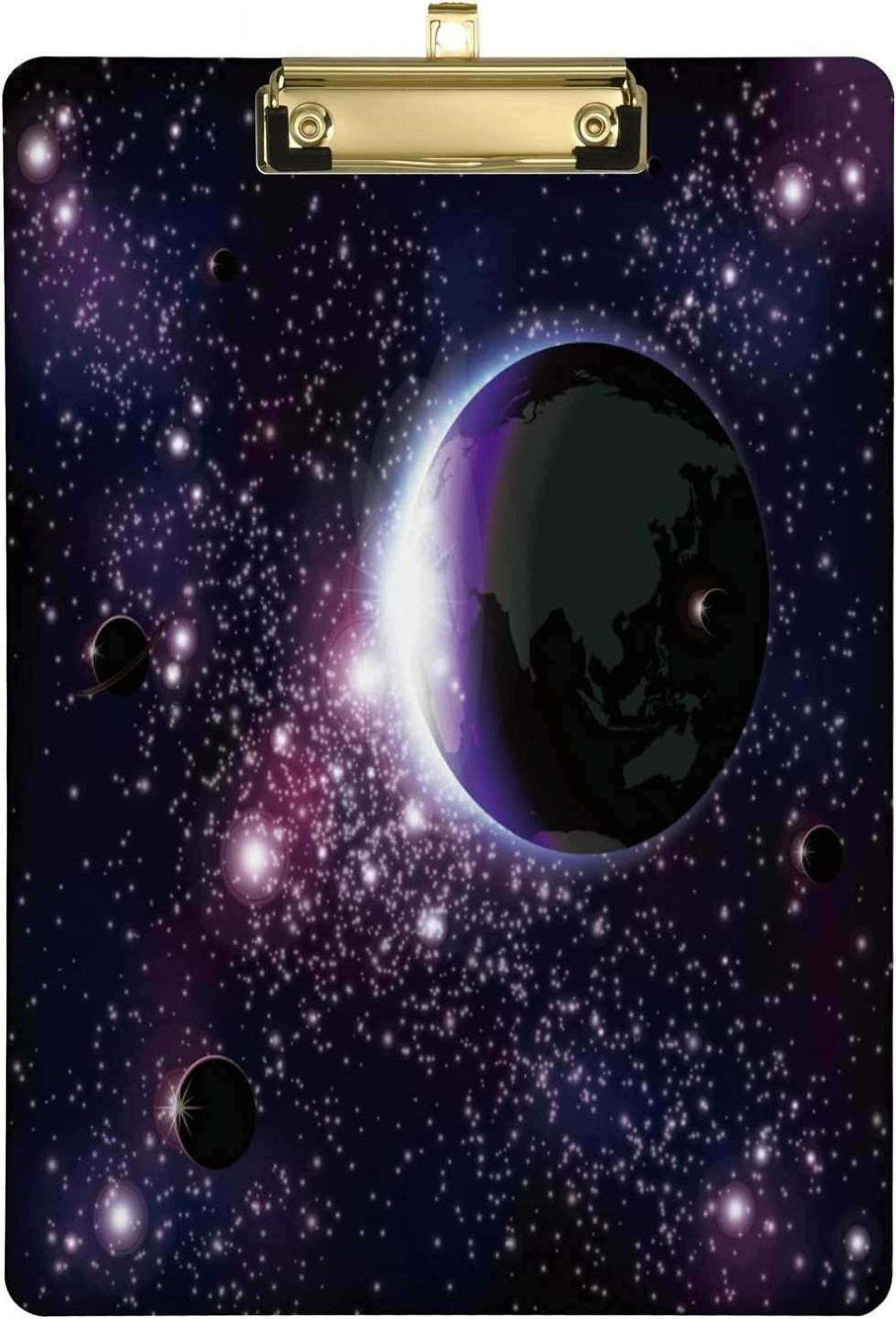 Coolnut Galaxy Space Earth 12.5"x9" Clipboard, Acrylic Fashion Letter ...