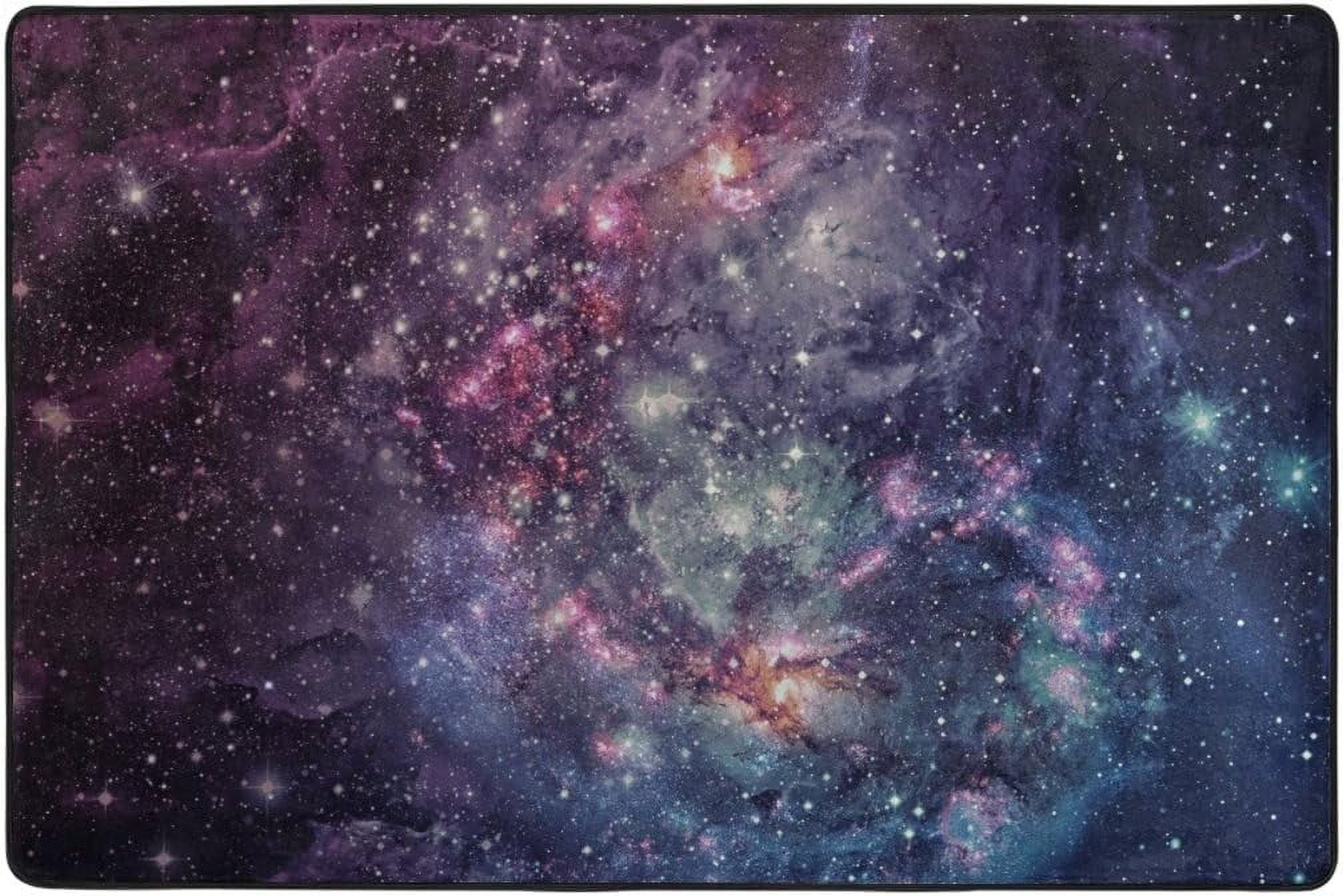 Coolnut Galaxy Space Nebula Area Rug Pad - 3x2ft - 100% Light Weight ...