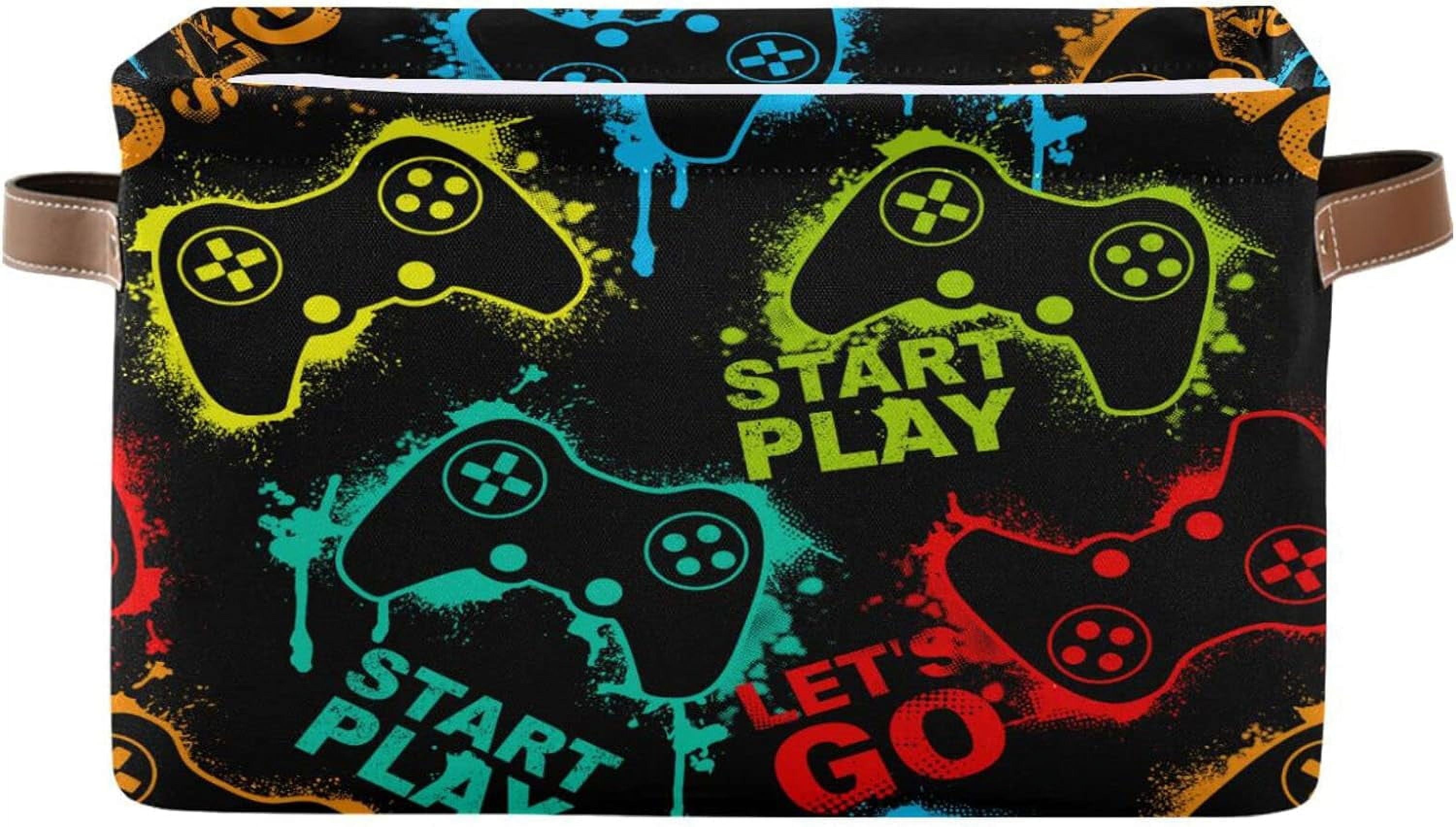 Coolnut Game Handle Large Square Storage Basket Bin with Handles 1PCS ...