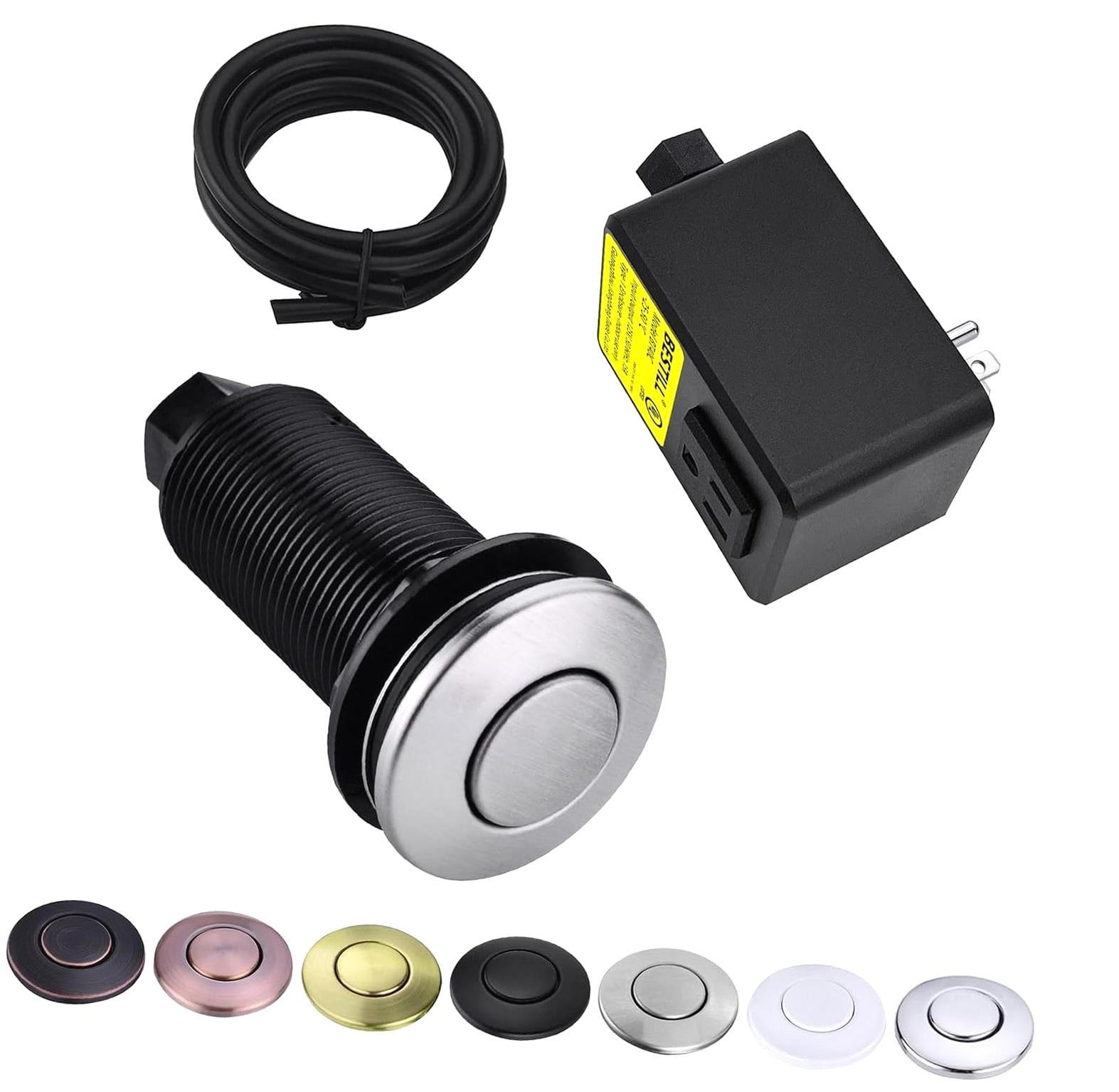 Coolnut Garbage Disposal Air Switch Kit - UL Listed, Cordless Sink Top ...