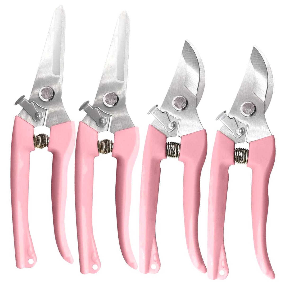 Coolnut Garden Scissors for Plants, 4-Piece Floral Shears, Bulk Pruning ...