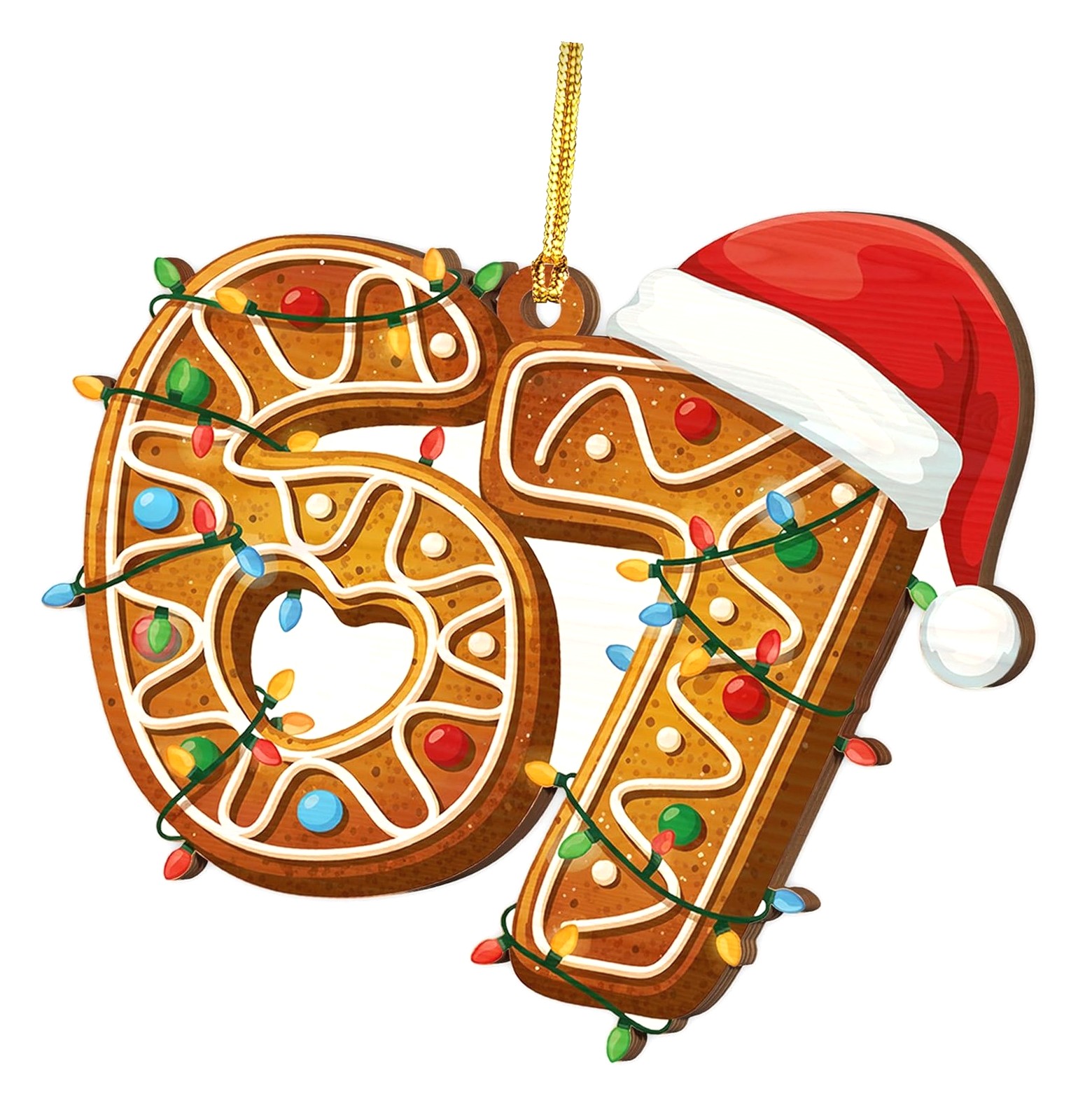 Coolnut Gingerbread Six Seven Christmas Ornaments, 2025 Trendy, 67 Teen ...