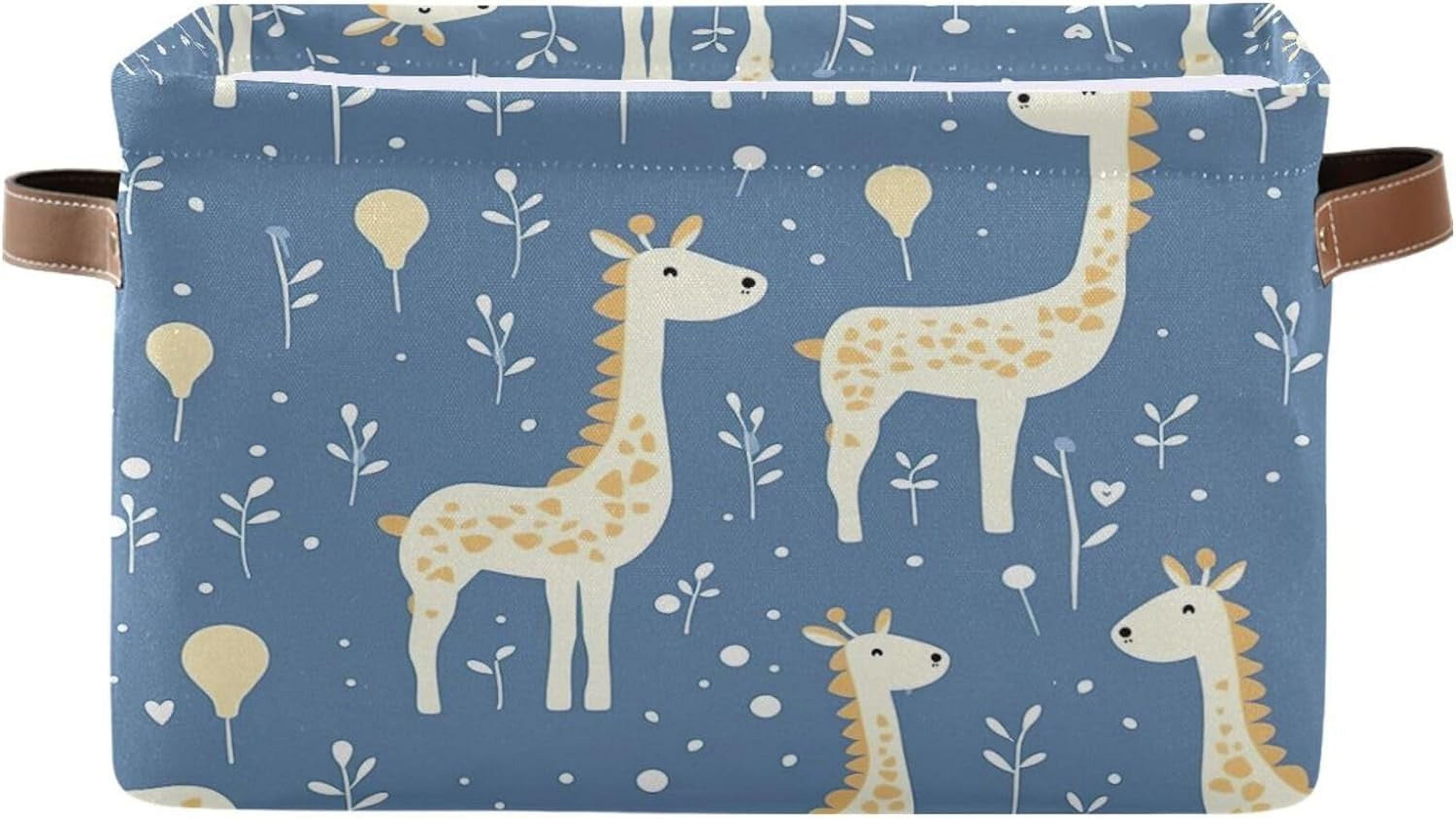 Coolnut Giraffe Flowers Foldable Storage Basket for Shelves ...