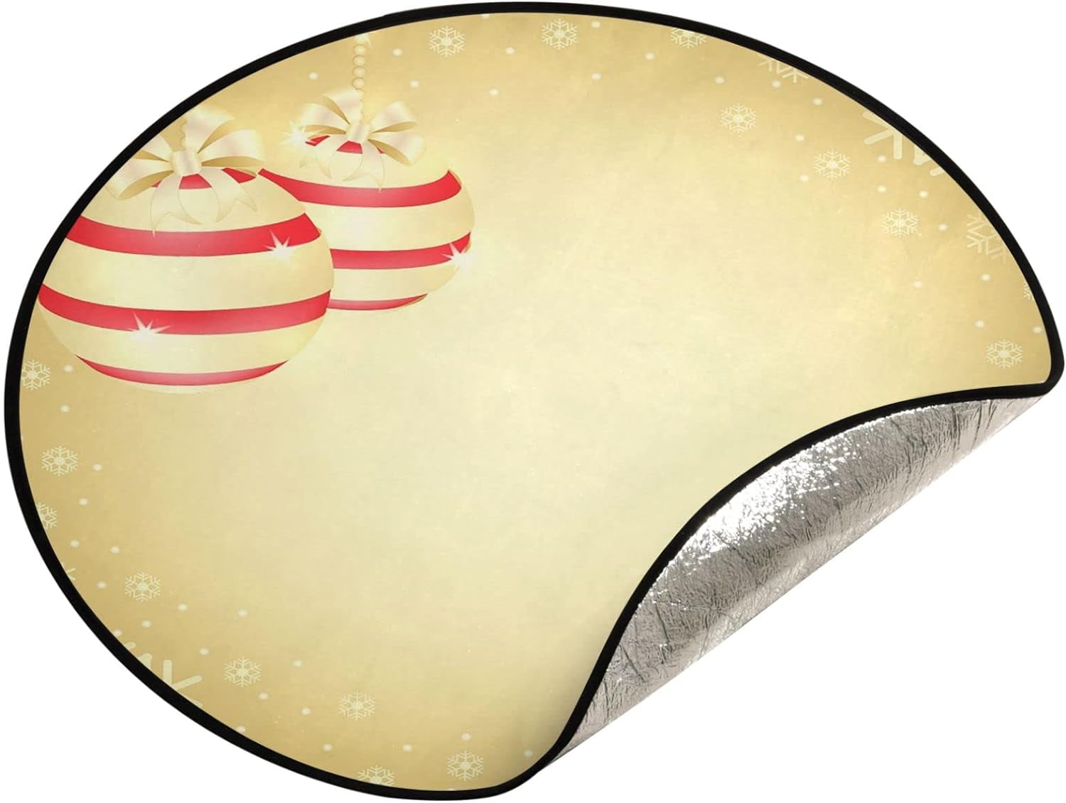 Coolnut Gold Christmas Balls Christmas Tree Mats Waterproof Tree Skirt ...