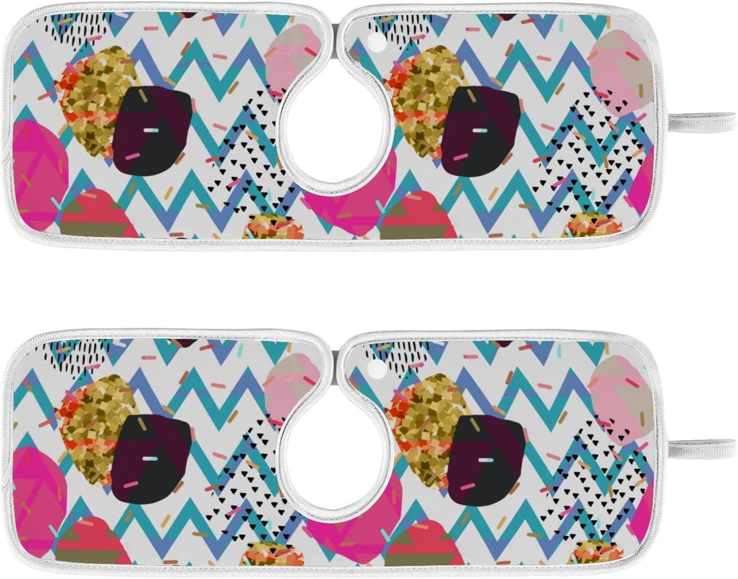 Coolnut Gold Glitter Texture Sink Splash Guard for Faucet 2 Packs ...