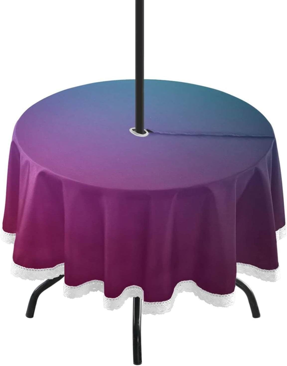 Coolnut Gradient Colors Round Table Cloth, Heat Resistant Table Cover ...