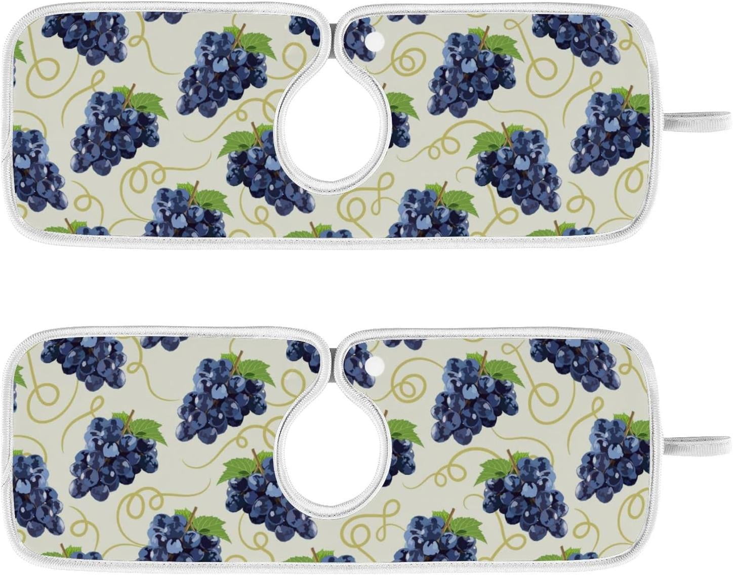 Coolnut Grape Lines Element Sink Splash Guard for Faucet 2 Packs Faucet ...