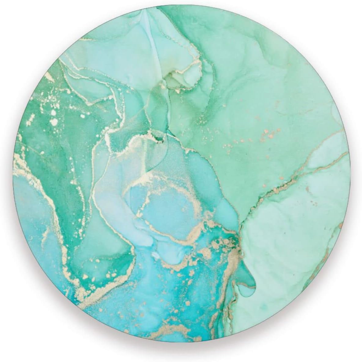 Coolnut Green Marble Texture Coasters for Drinks Set of 4, Absorbent ...