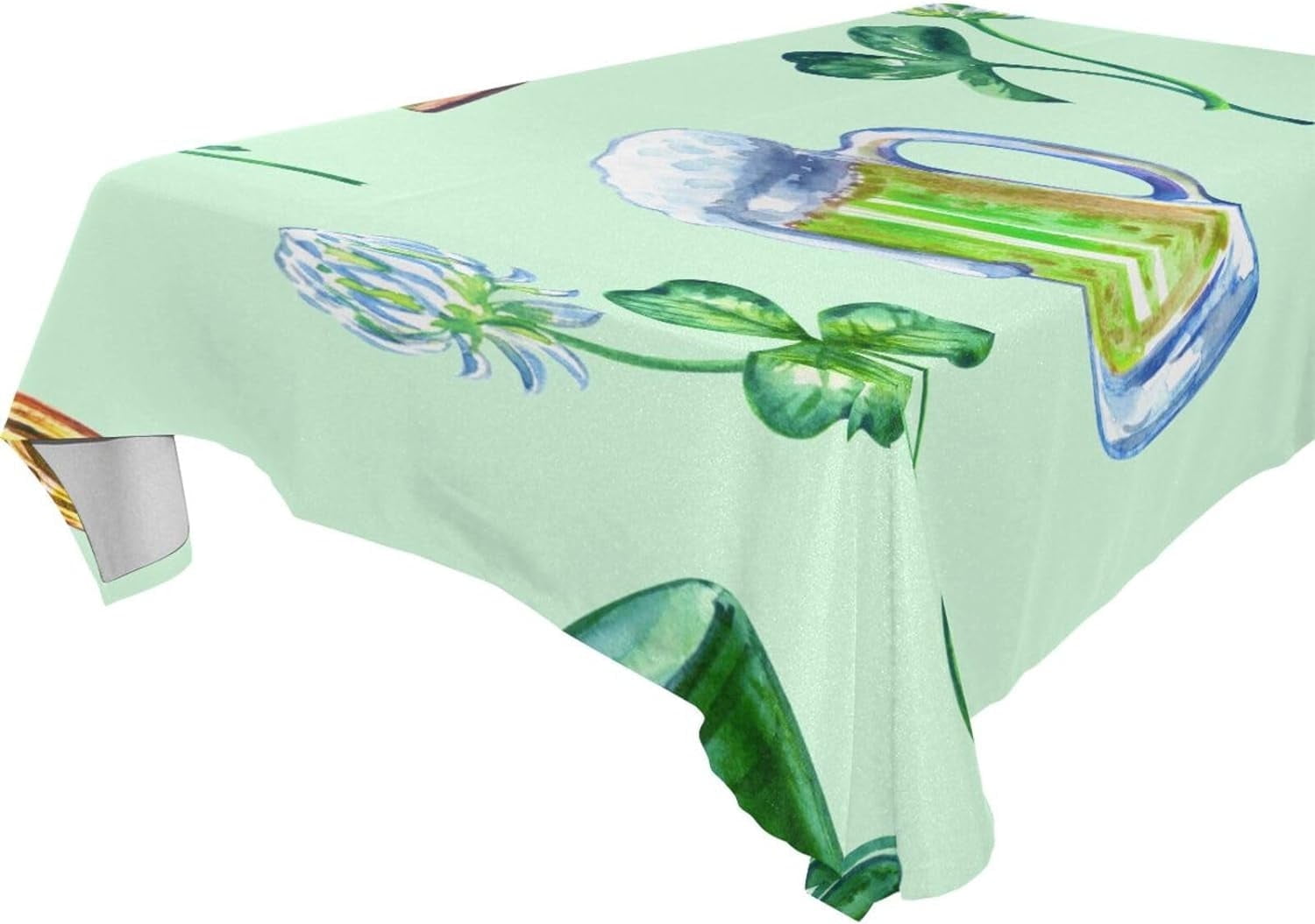 Coolnut Green Patricks Day Fabric Square Tablecloth - Waterproof and ...