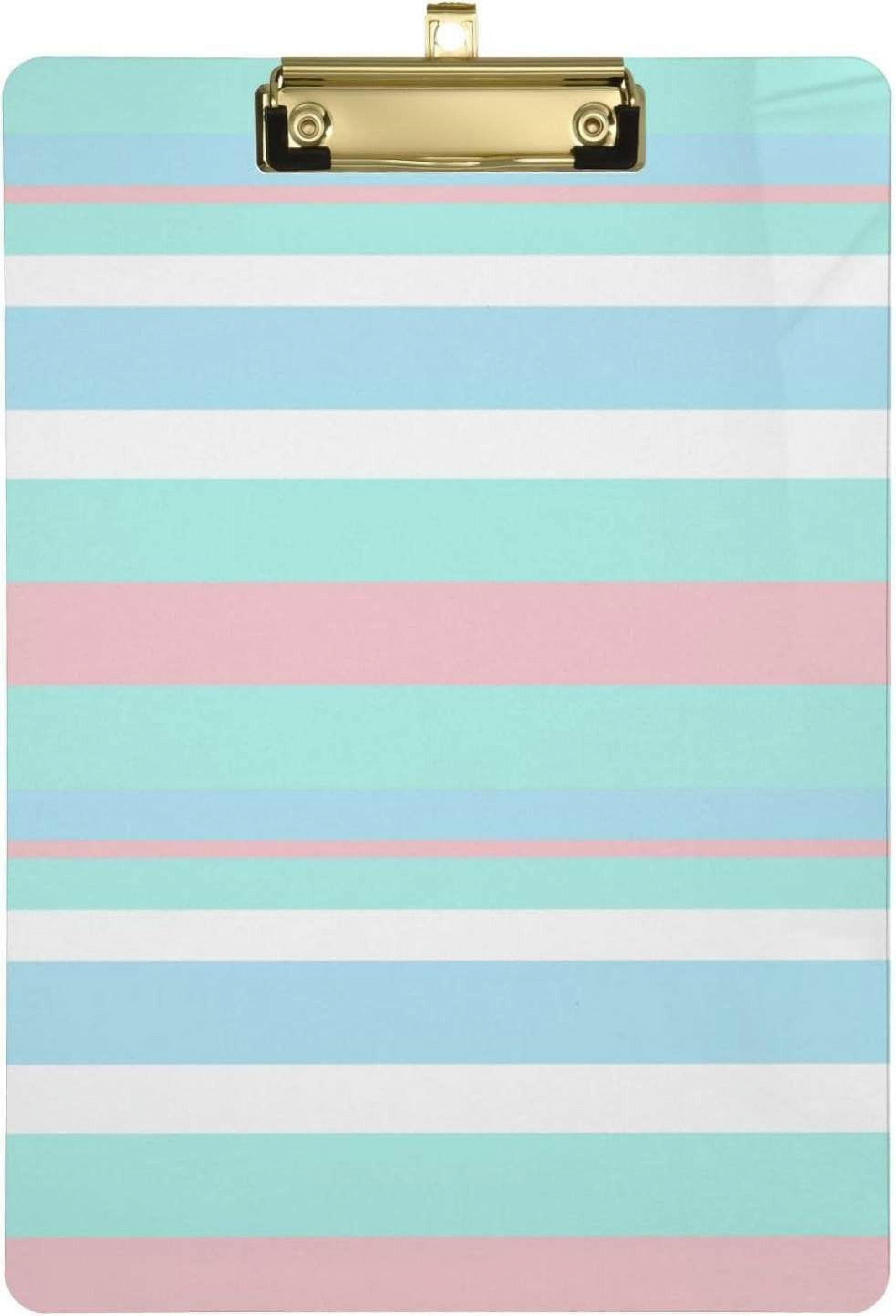 Coolnut Green Pink Stripe Clipboard, Acrylic Standard A4 Letter Size ...