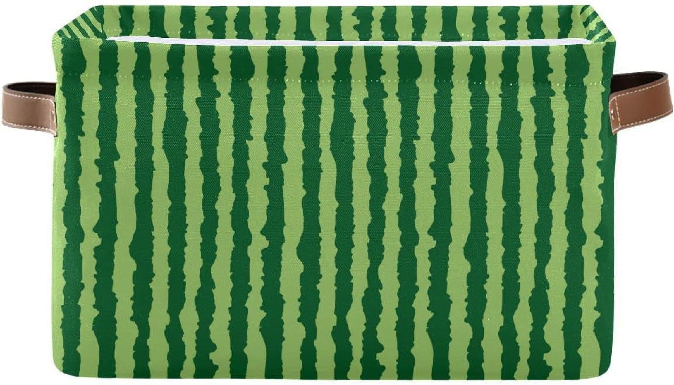 Coolnut Green Watermelon Rind Rectangular Storage Bin Canvas Square ...