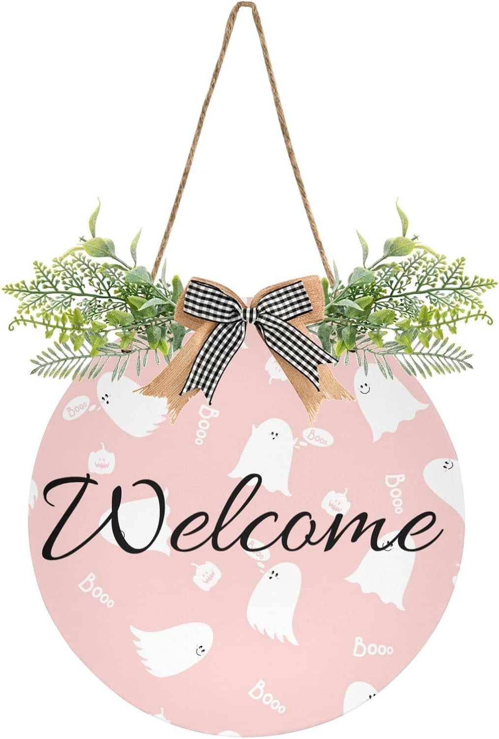 Coolnut Halloween Apparition Welcome Sign Front Door Round Wall Door ...