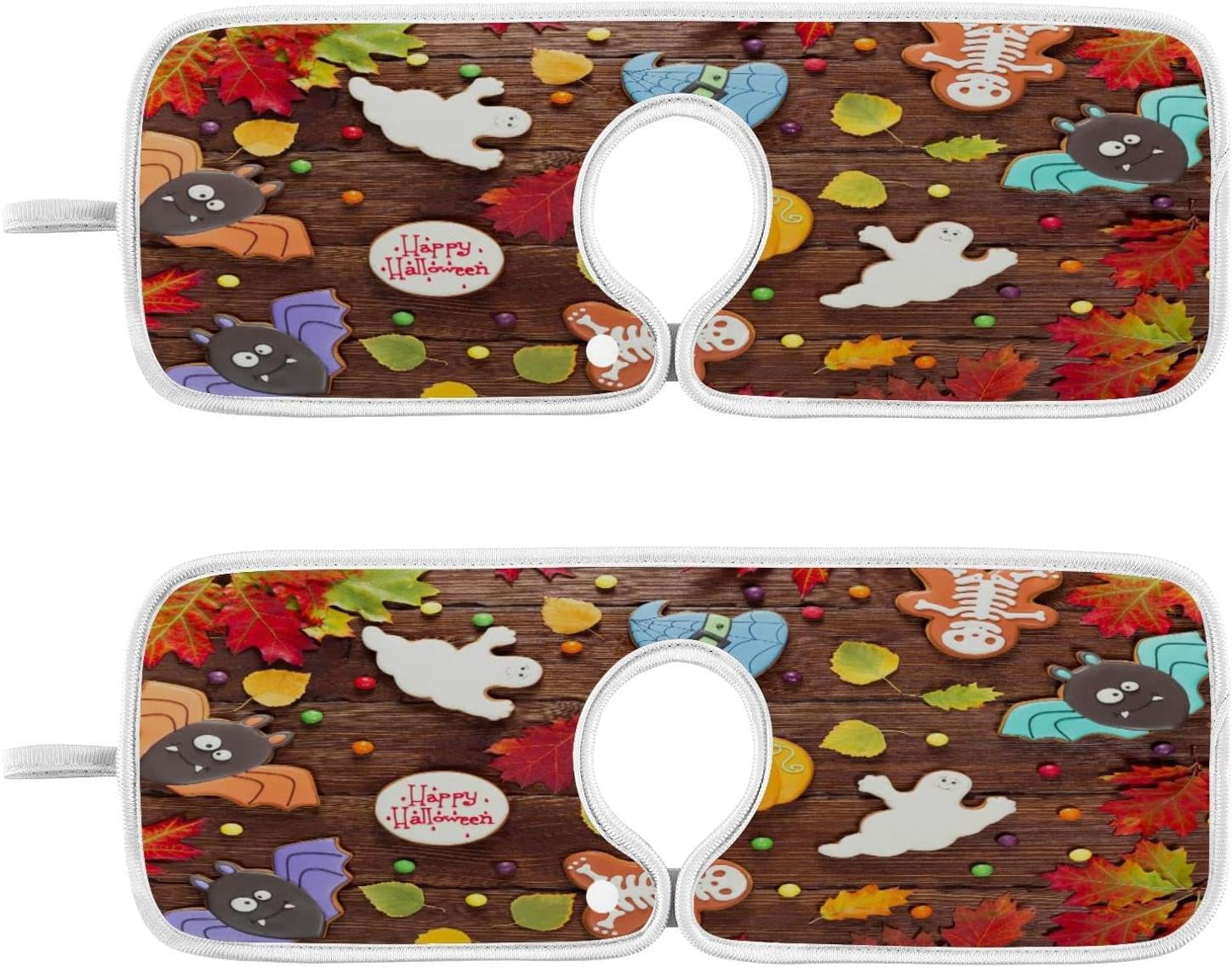 Coolnut Halloween Autumn Sink Splash Guard for Faucet 2 Packs Faucet ...