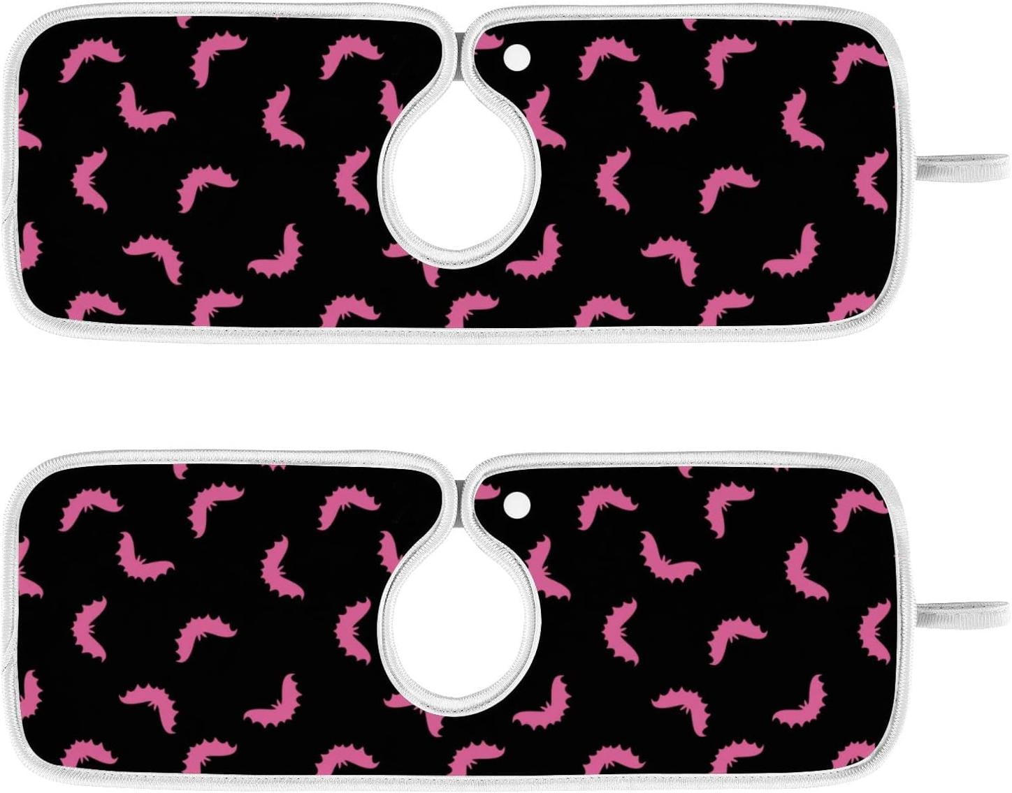 Coolnut Halloween Bat Pink Sink Splash Guard for Faucet 2 Packs Faucet ...