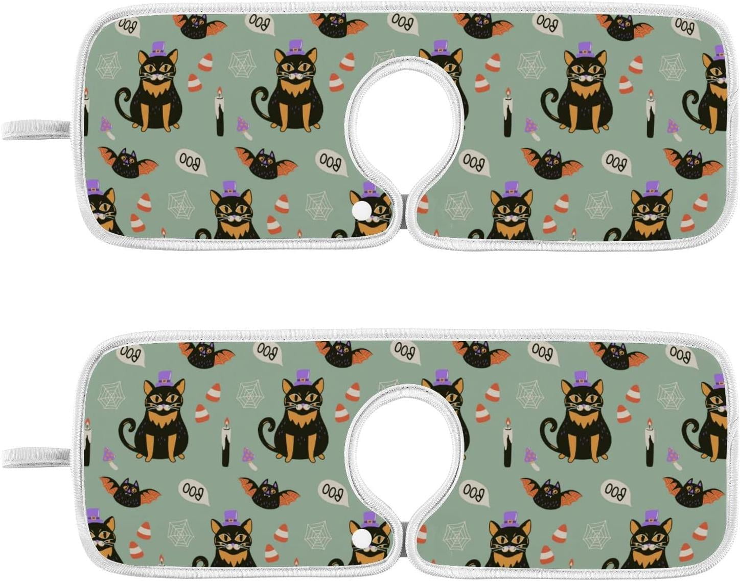 Coolnut Halloween Black Cat Bats Sink Splash Guard for Faucet 2 Packs ...
