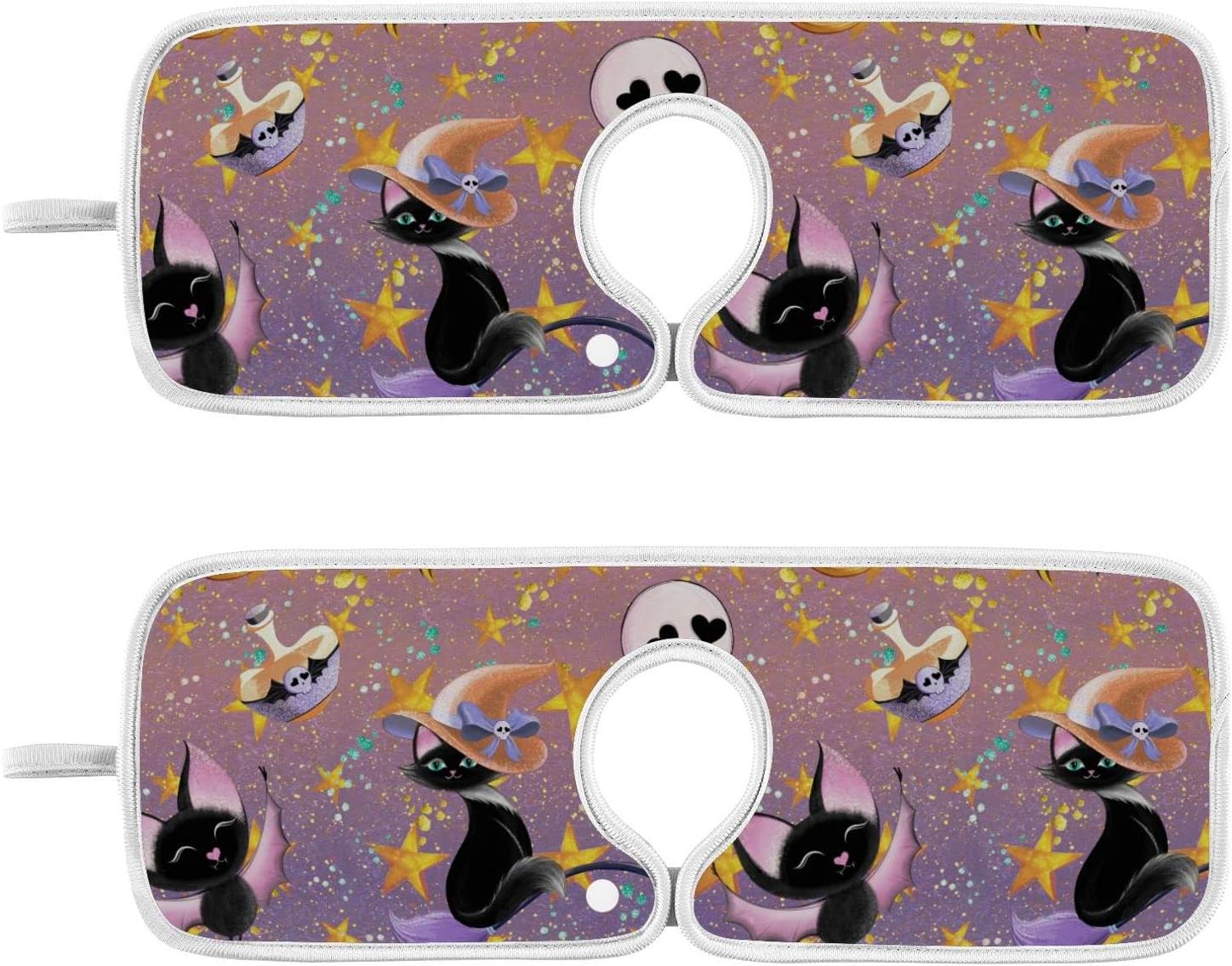 Coolnut Halloween Black Cat Cute Sink Splash Guard for Faucet 2 Packs ...