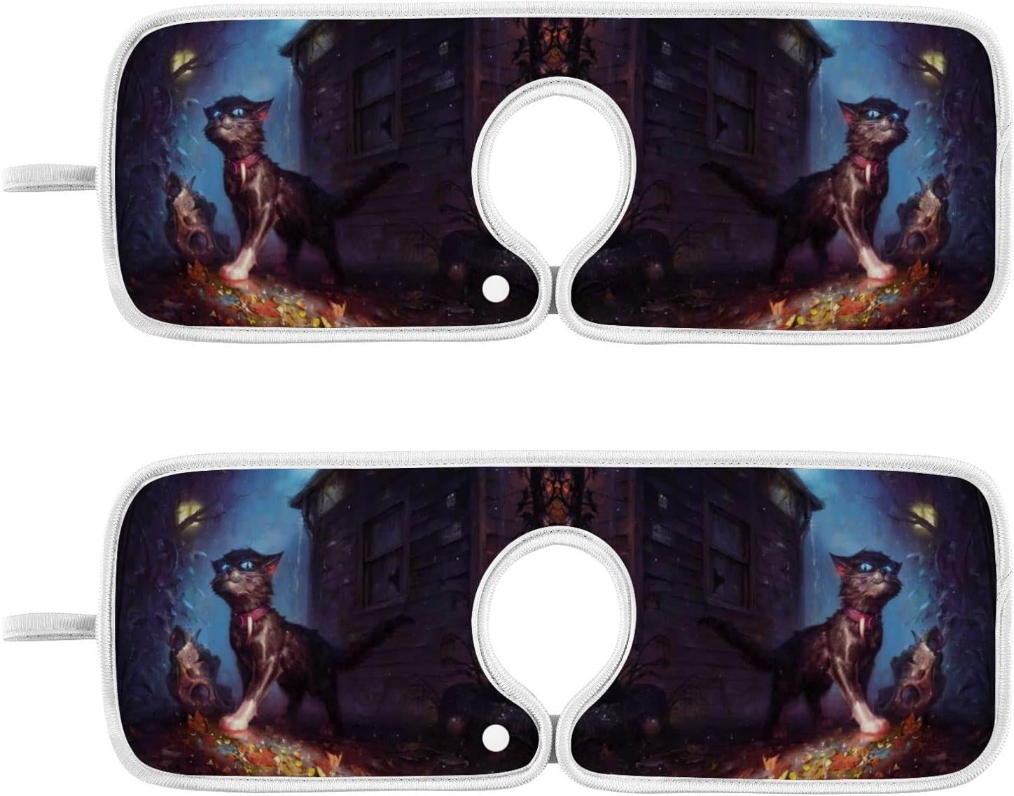 Coolnut Halloween Black Cat Sink Splash Guard for Faucet 2 Packs Faucet ...