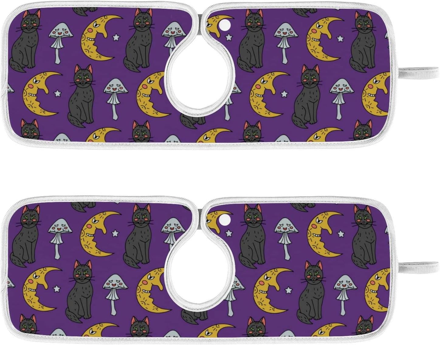 Coolnut Halloween Cat Kitten Sink Splash Guard for Faucet 2 Packs ...