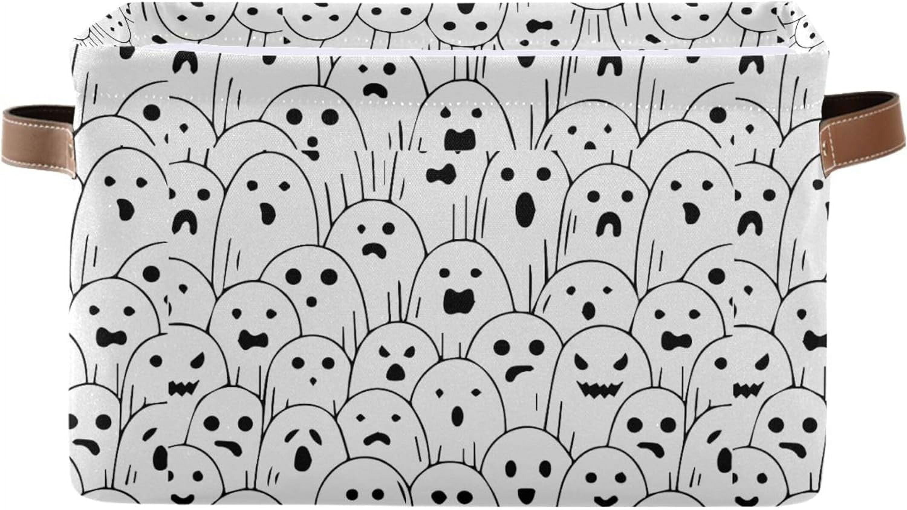 Coolnut Halloween Ghost Storage Cubes Organizer with Handles, Foldable ...