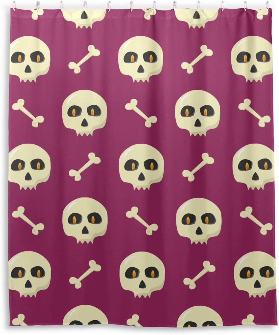 Coolnut Halloween Human Skulls Shower Curtain Bathroom Decor Watercolor ...