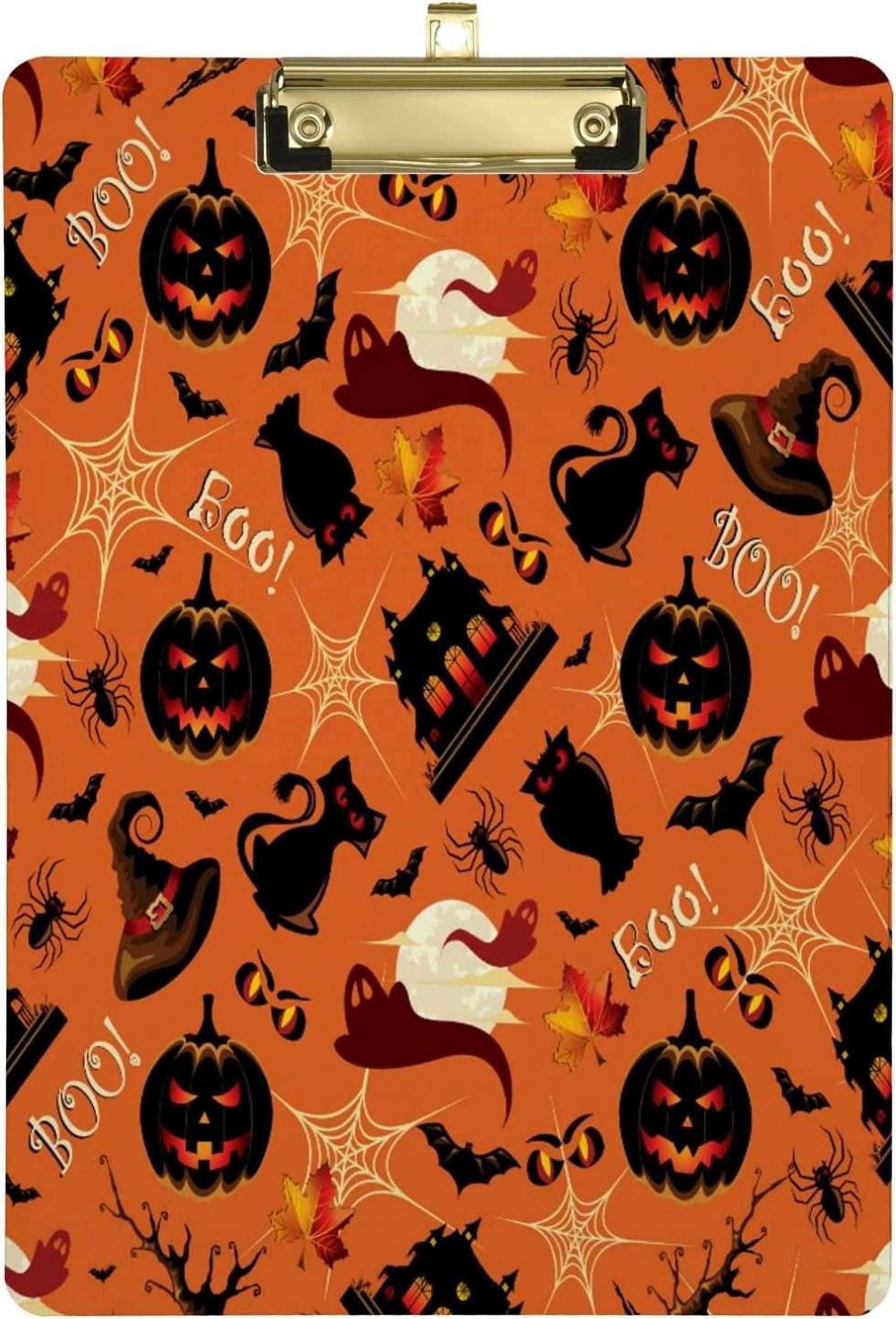 Coolnut Halloween Pumpkin 12.5"x9" Clipboard, Acrylic Fashion Letter A4 ...